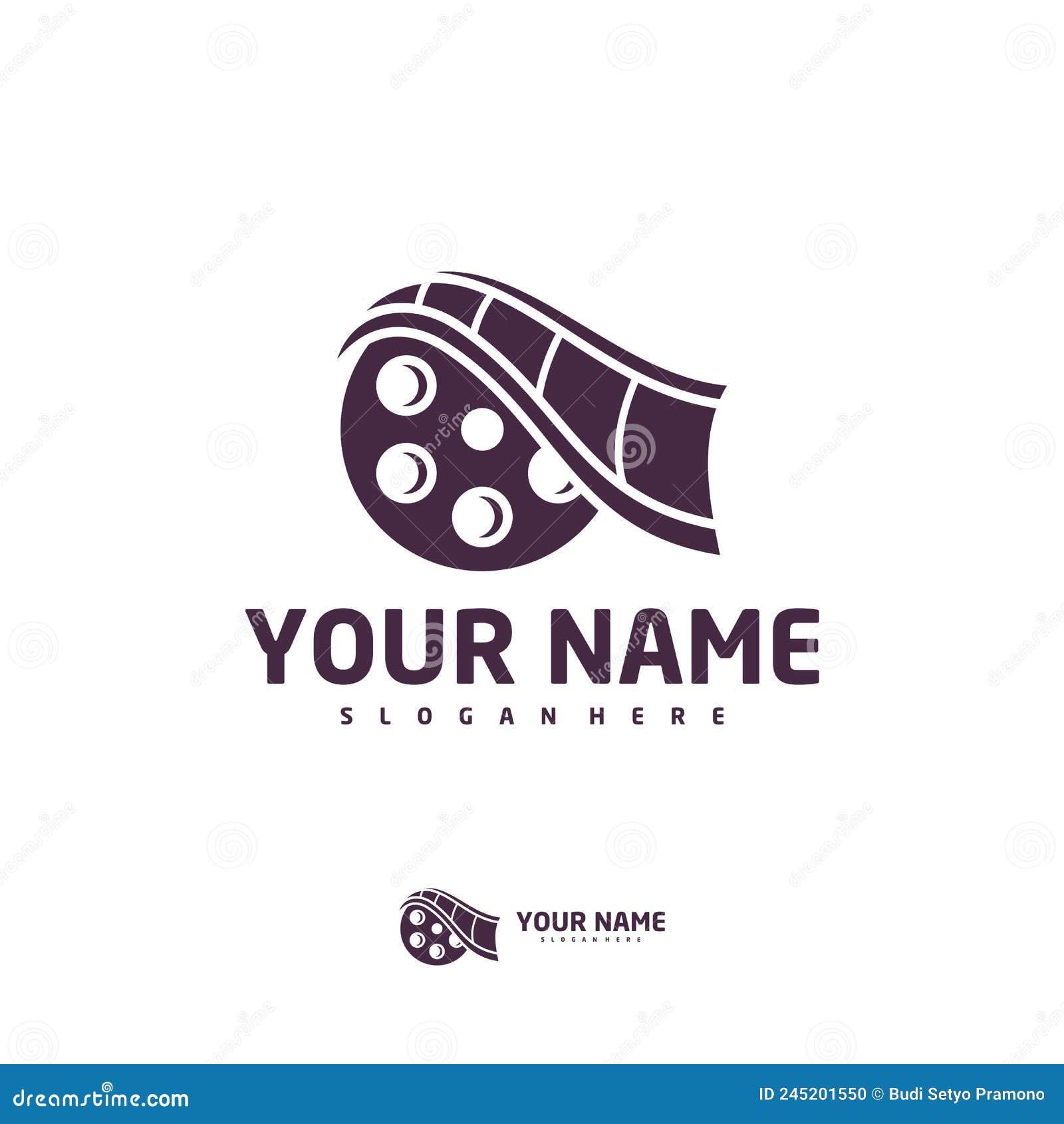 Cinema Logo Vector Template, Creative Film Strip Cinema Logo Design ...