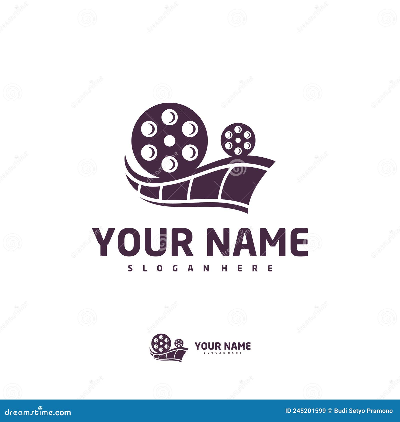 Cinema Logo Vector Template, Creative Film Strip Cinema Logo Design ...