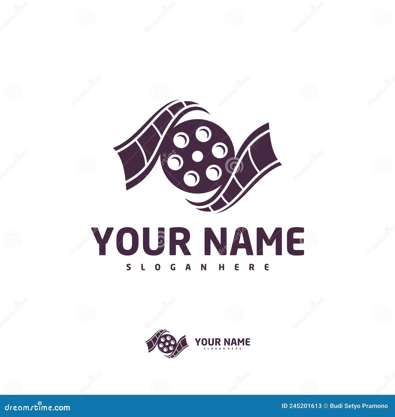 Cinema Logo Vector Template, Creative Film Strip Cinema Logo Design ...