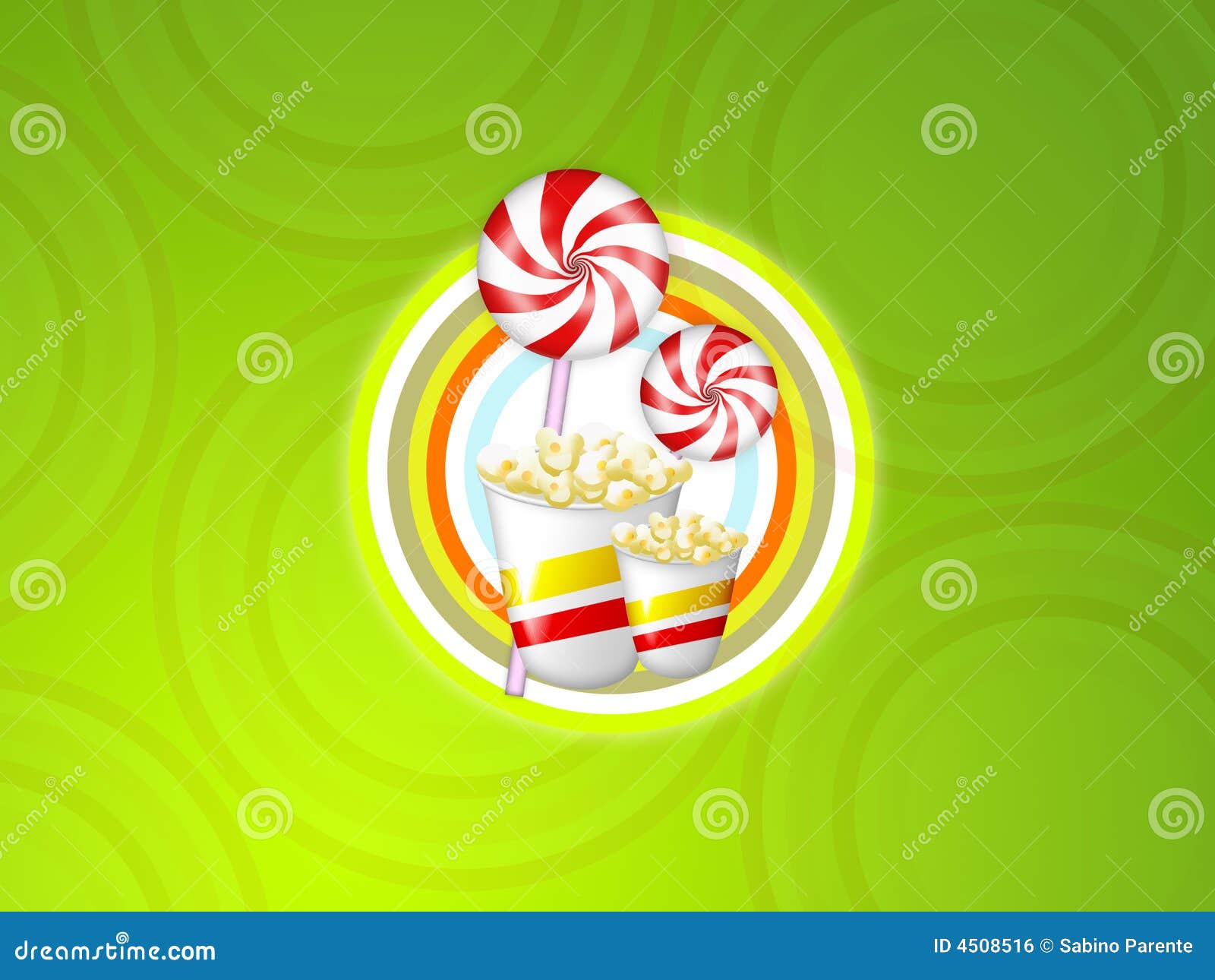Cinema lolly candy circle stock illustration. Illustration of isolated ...