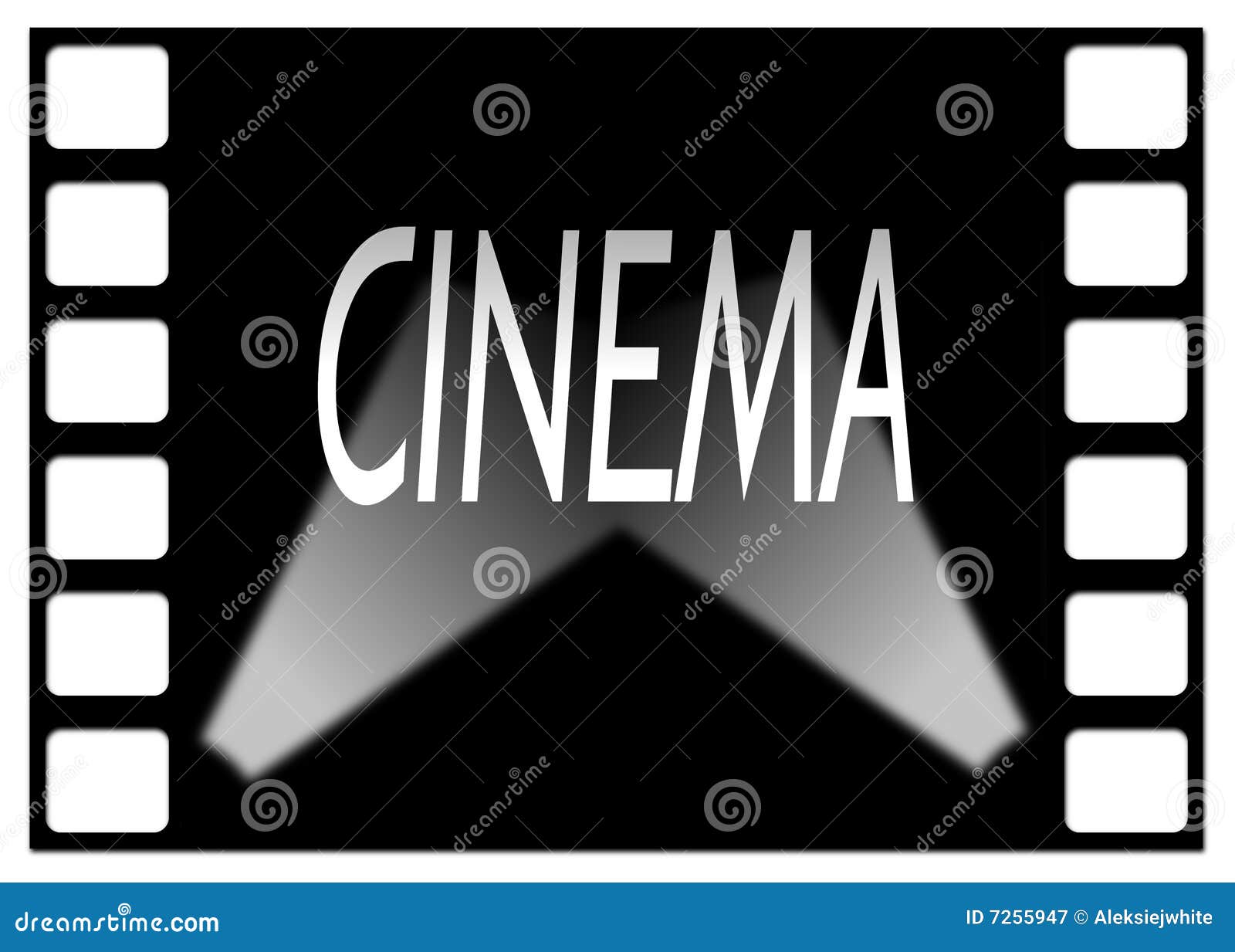 Cinema Movie Frame with Shaft of Light Stock Illustration ...