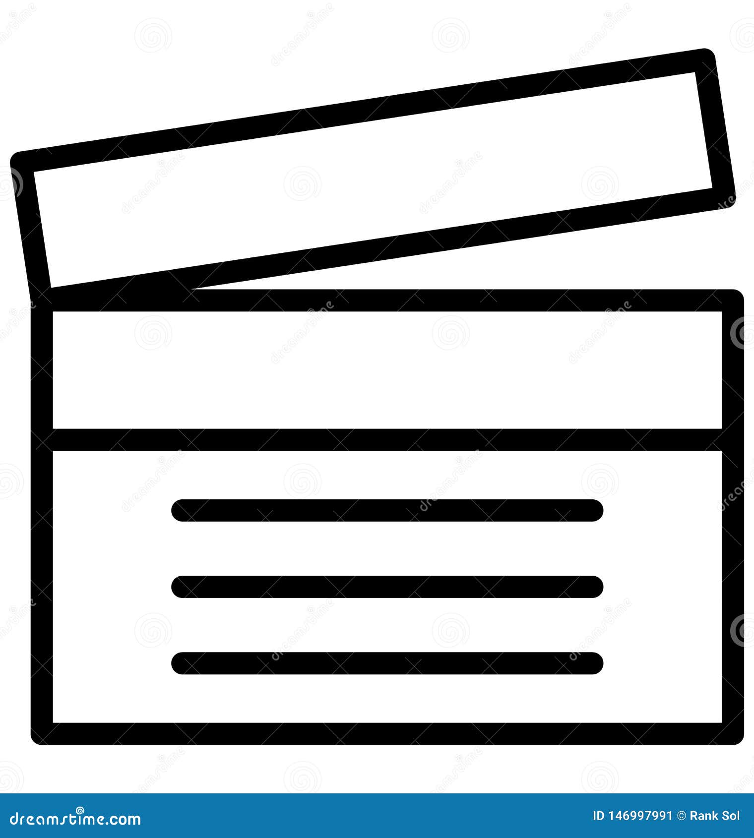 Clapboard Isolated Vector Icon Which Can Easily Modify or Edit Stock ...