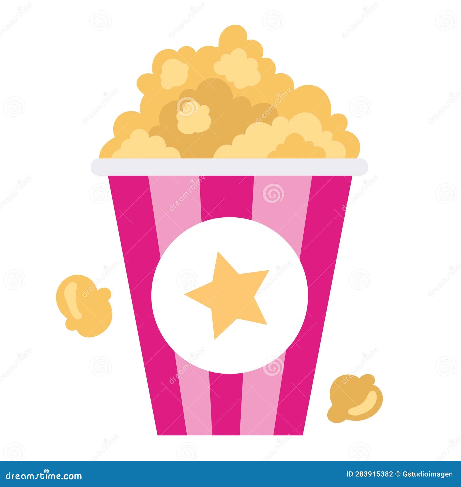 Cinema pop corn food stock vector. Illustration of dessert - 283915382