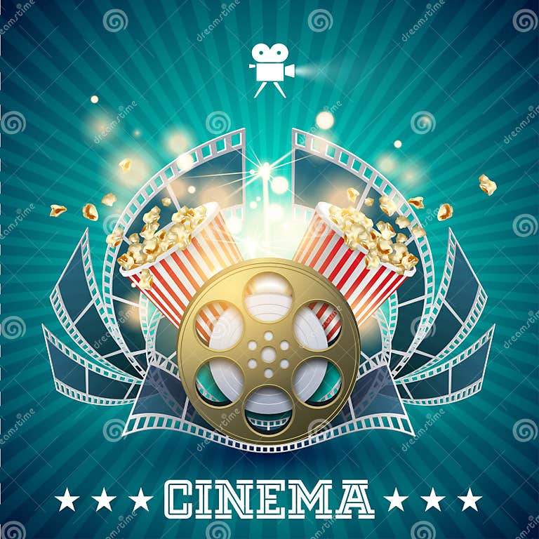 Cinema poster template stock vector. Illustration of media - 67891303