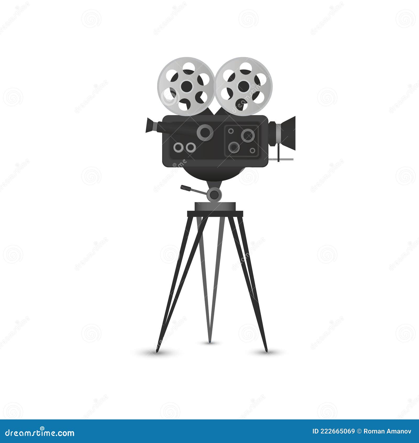 Cinema Projector Isolated On White Cartoon Vector | CartoonDealer.com ...