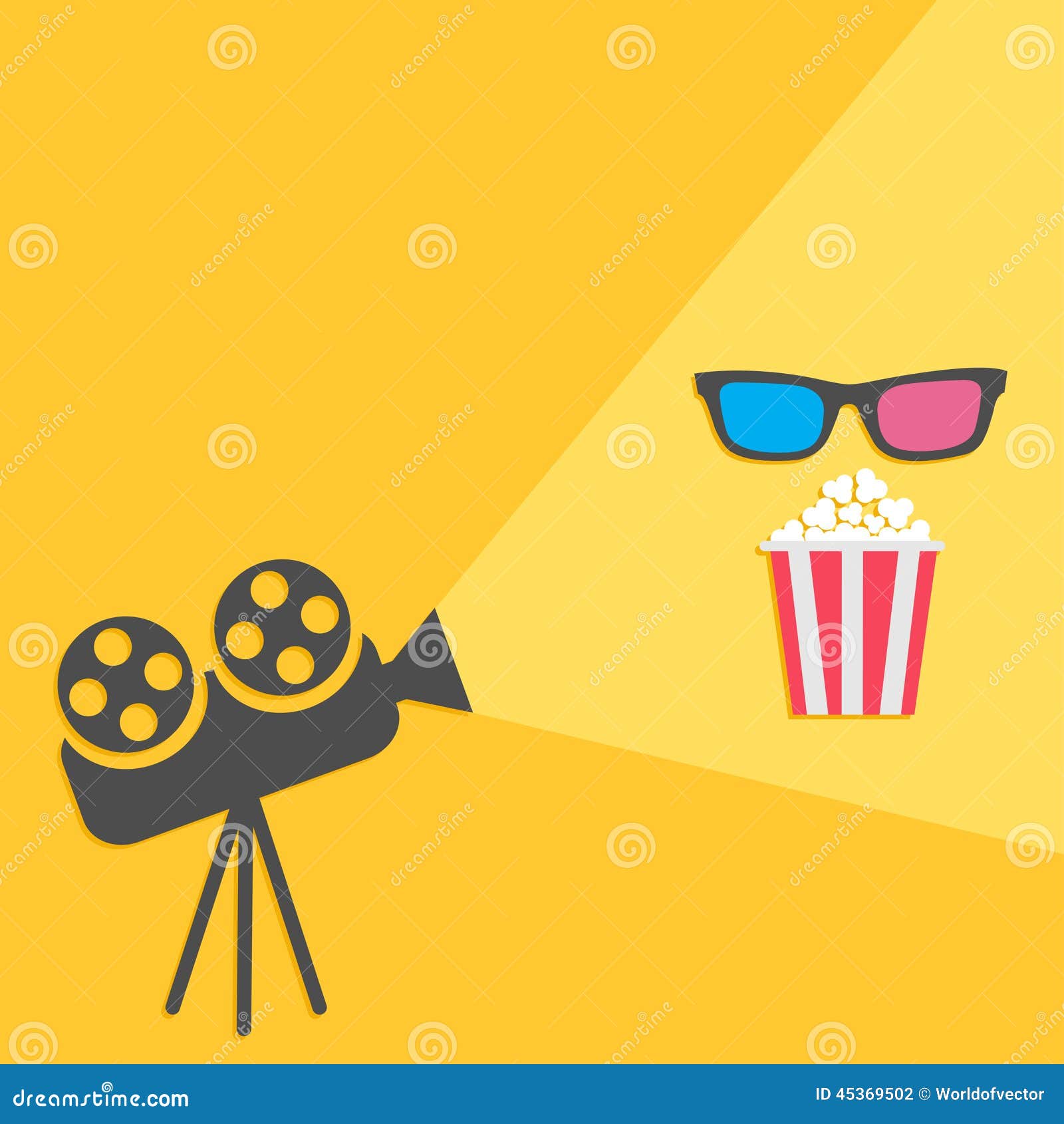 Cinema Projector Isolated On White Cartoon Vector | CartoonDealer.com ...