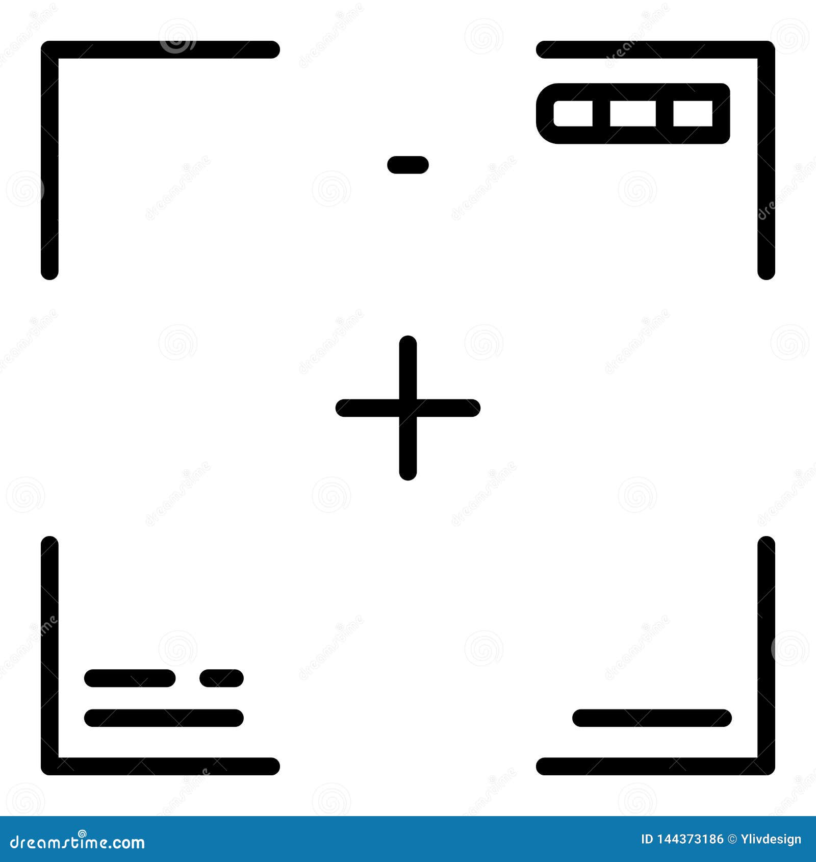 Cinema Recording Frame Icon, Outline Style Stock Vector - Illustration ...