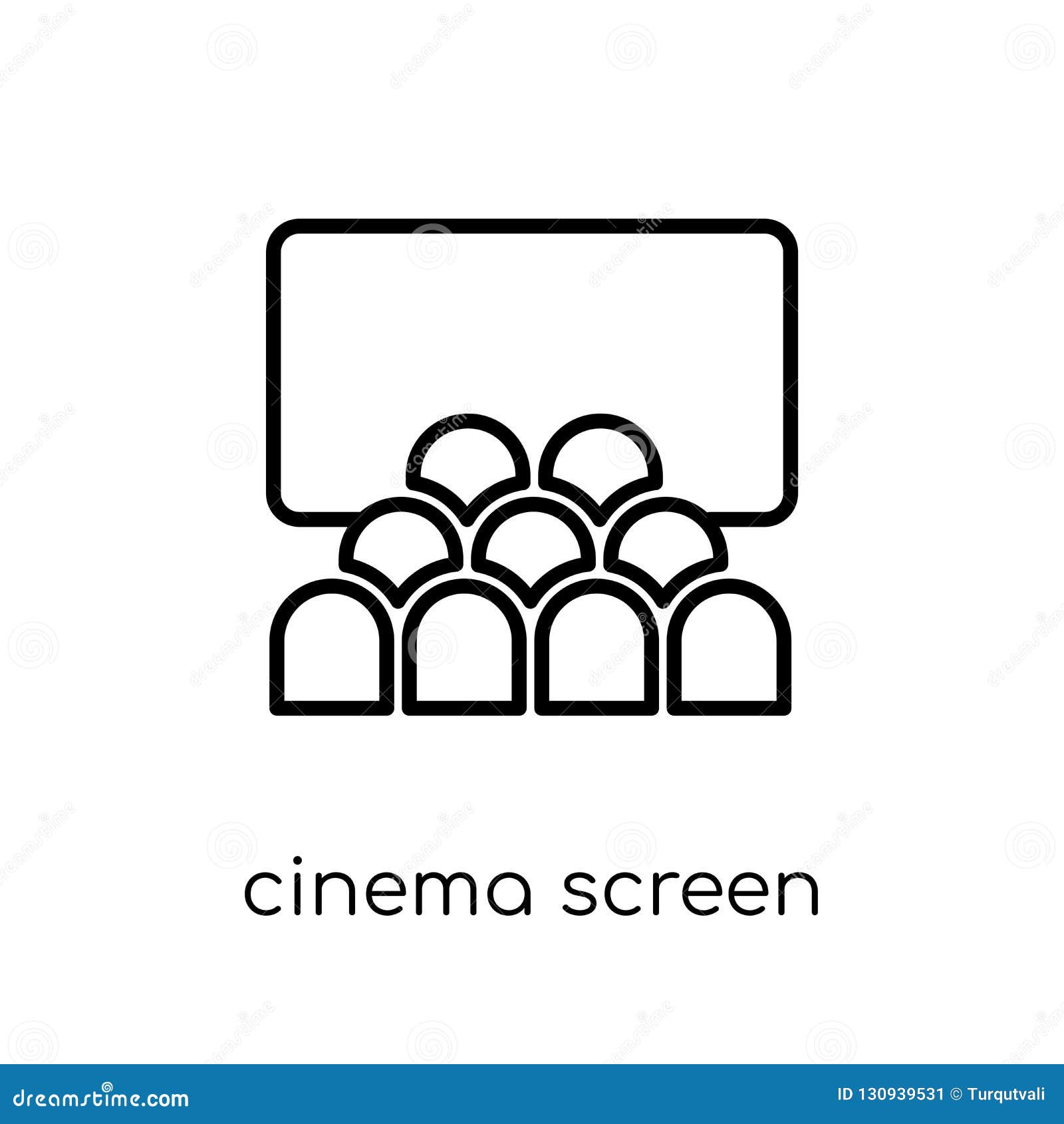 Cinema Screen Icon. Trendy Modern Flat Linear Vector Cinema Screen Icon ...