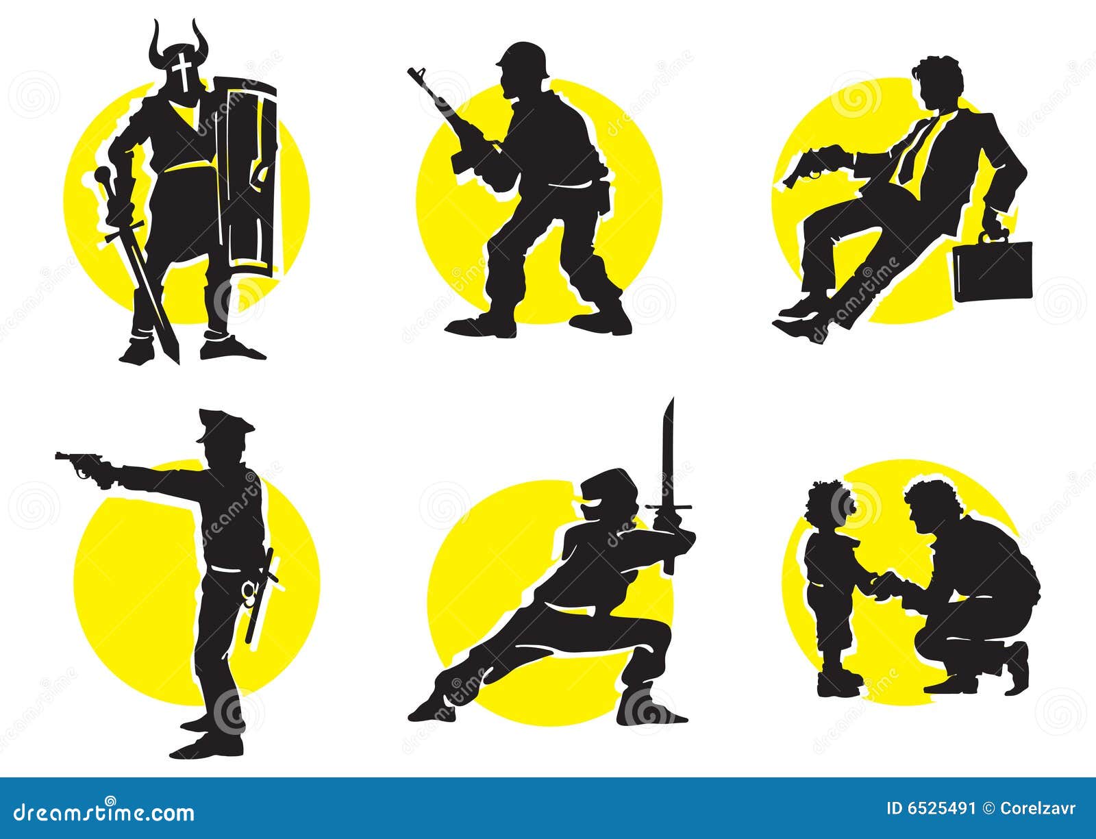 Cinema Silhouettes Icons_13 Stock Vector - Illustration of mafia ...