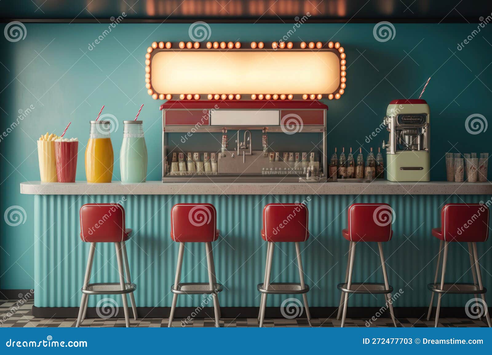 Cinema Snack Bar with Popcorn and Soft Drinks. AI Generated Stock ...
