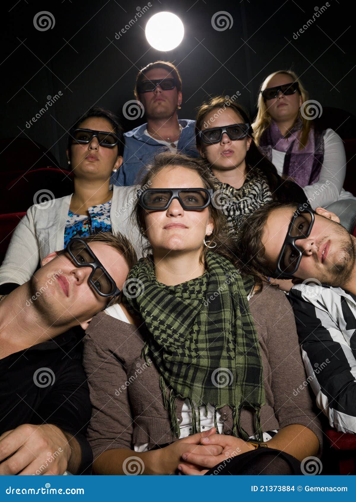 Cinema Spectators with 3d Glasses Stock Photo - Image of spectators ...