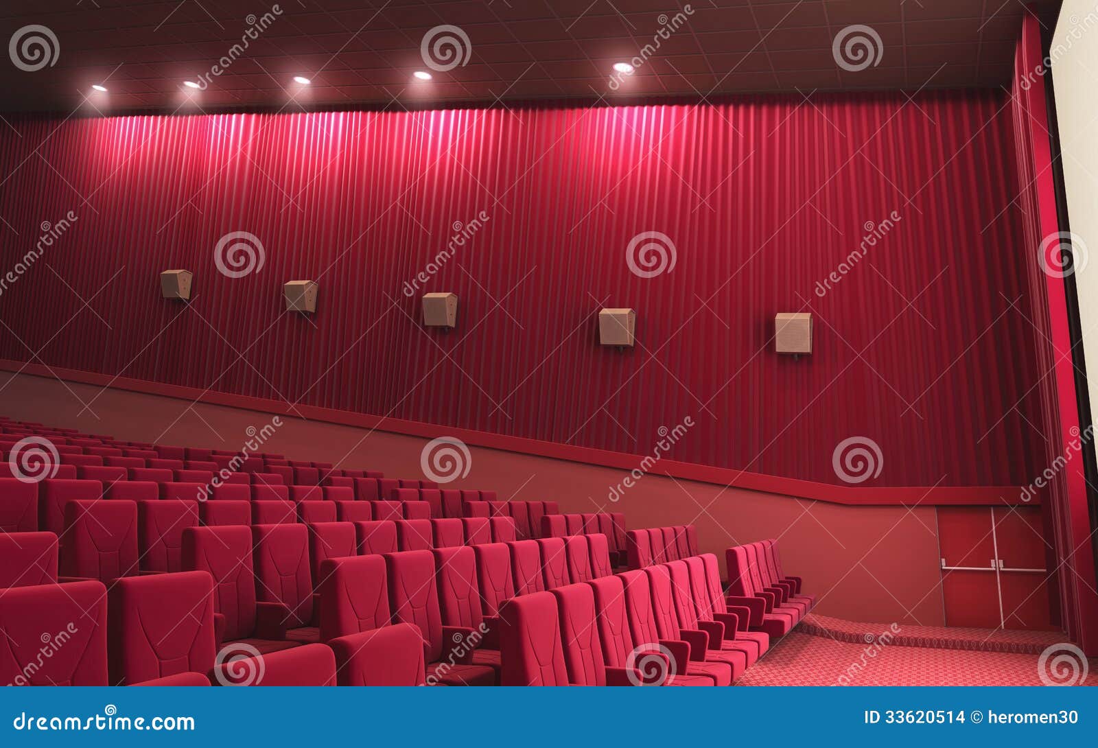 Cinema stage stock illustration. Illustration of screen - 33620514