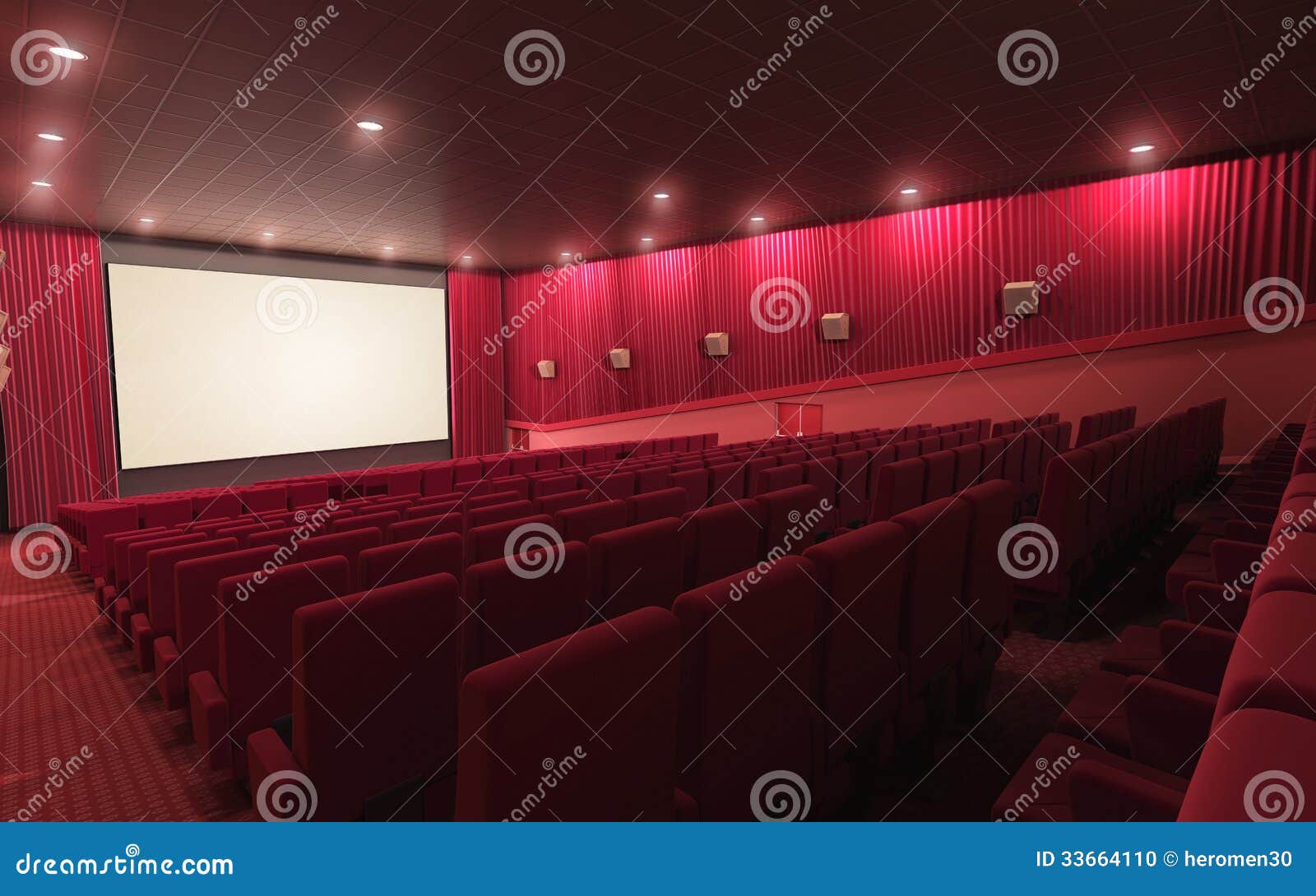 Cinema stage stock illustration. Illustration of cinema - 33664110