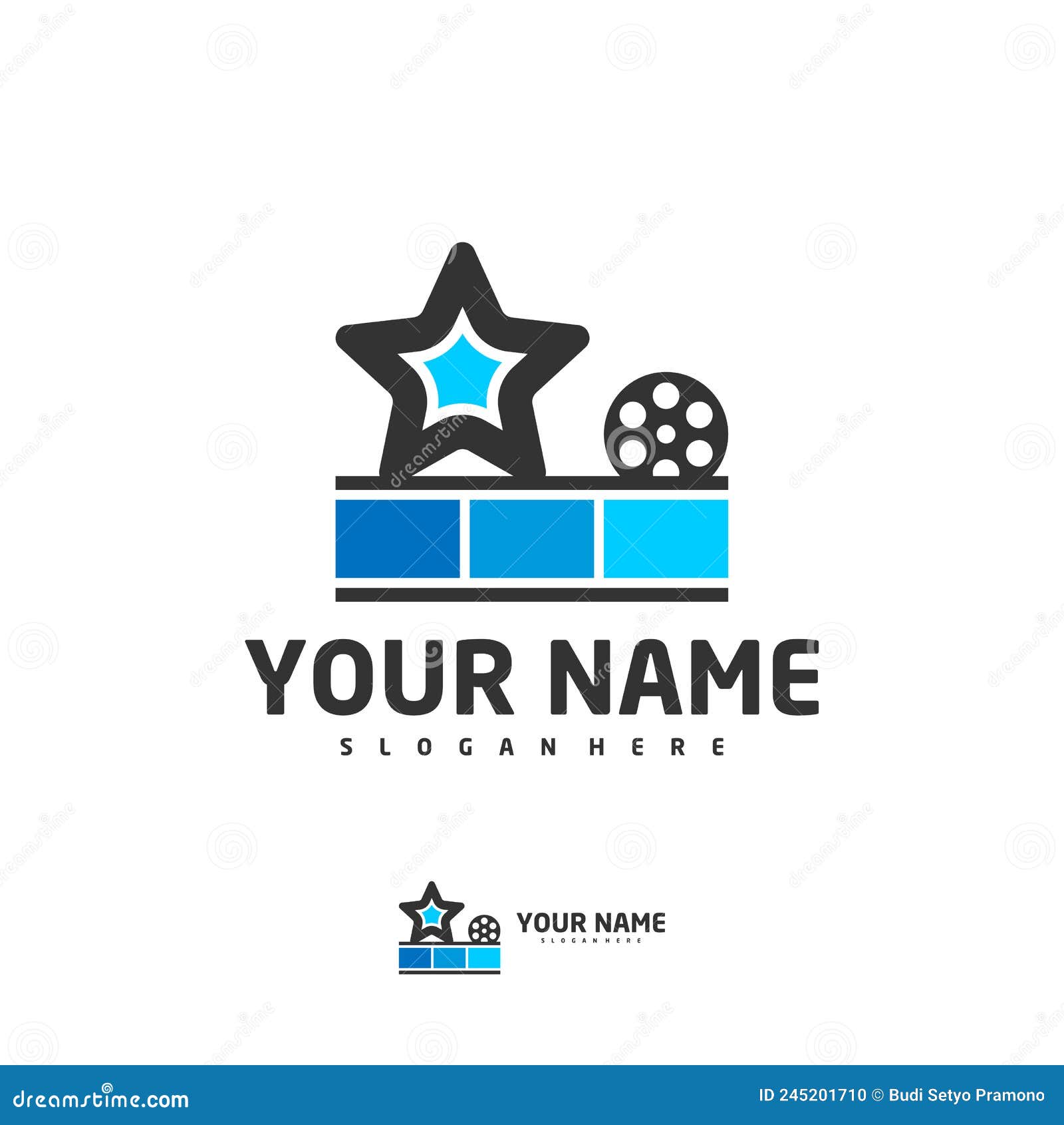 Cinema Star Logo Vector Template, Creative Film Strip Cinema Logo ...