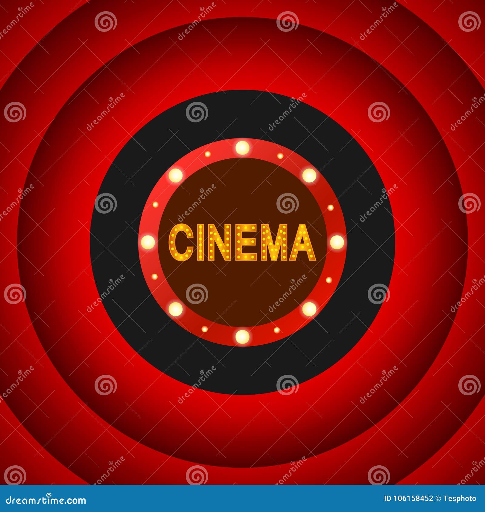 Cinema Symbol Design. Cinematography Concept. Colored Vector Ill Stock ...