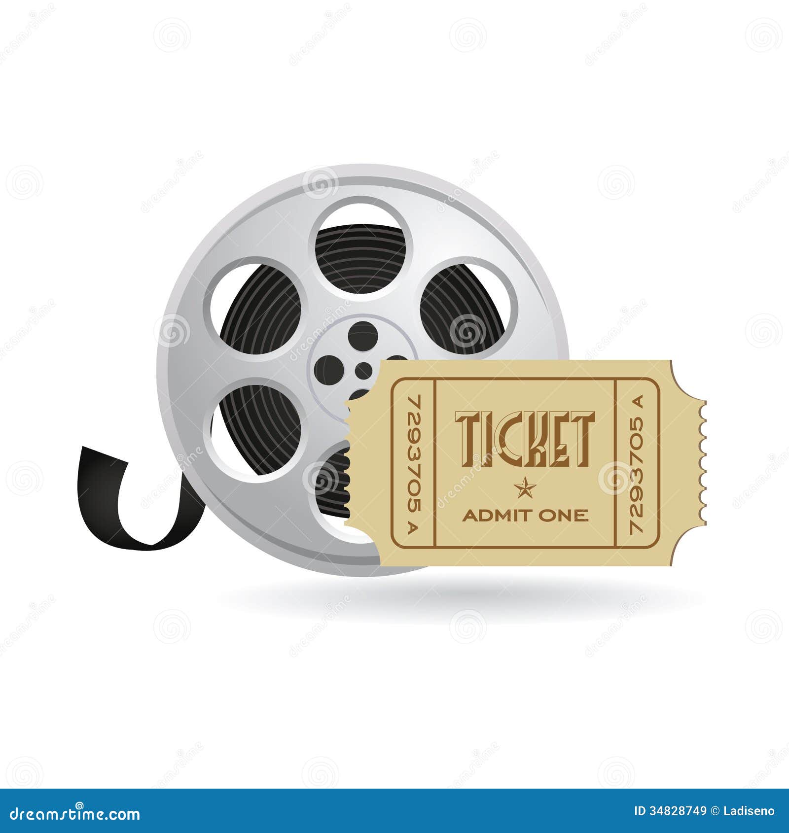 Set Of Cinema Symbols. Vector. | CartoonDealer.com #18107199