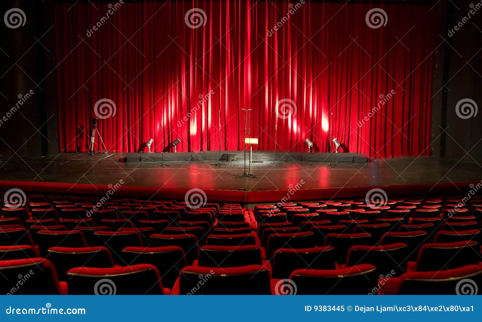 Cinema - Theater Red Interior Stock Image - Image of actor, projection ...