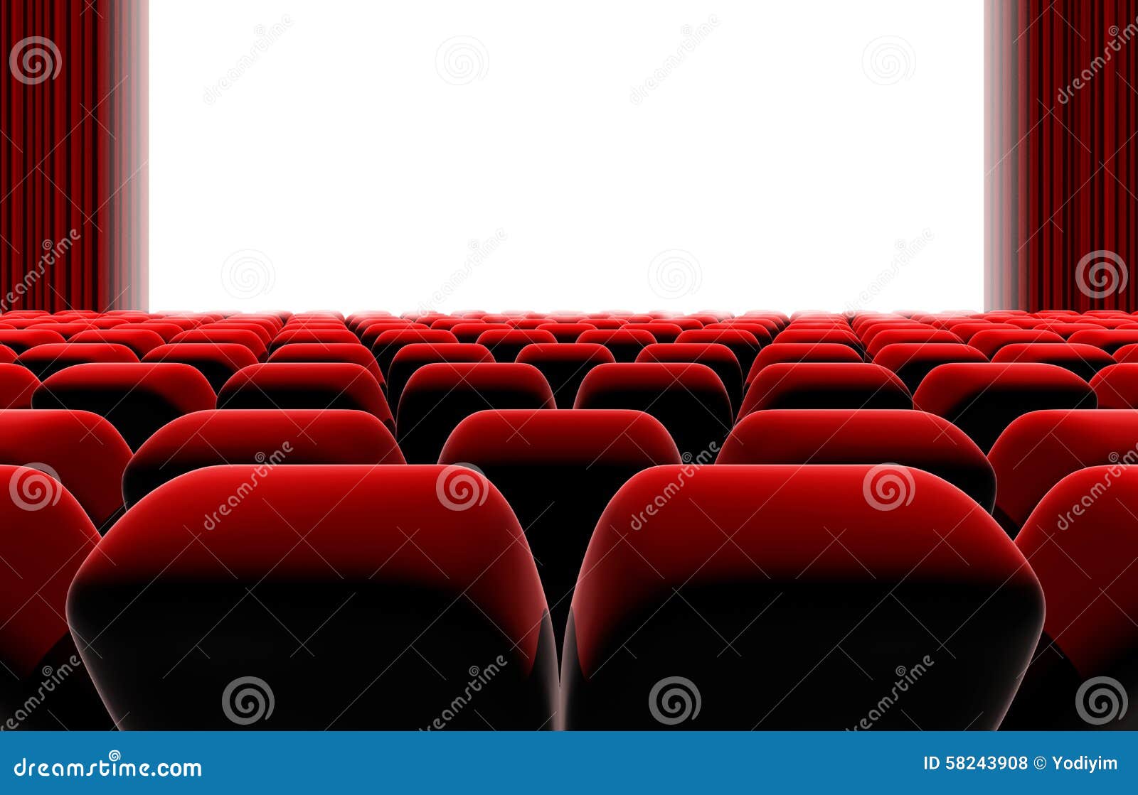 Cinema or Theater Screen Seats. Stock Illustration - Illustration of ...