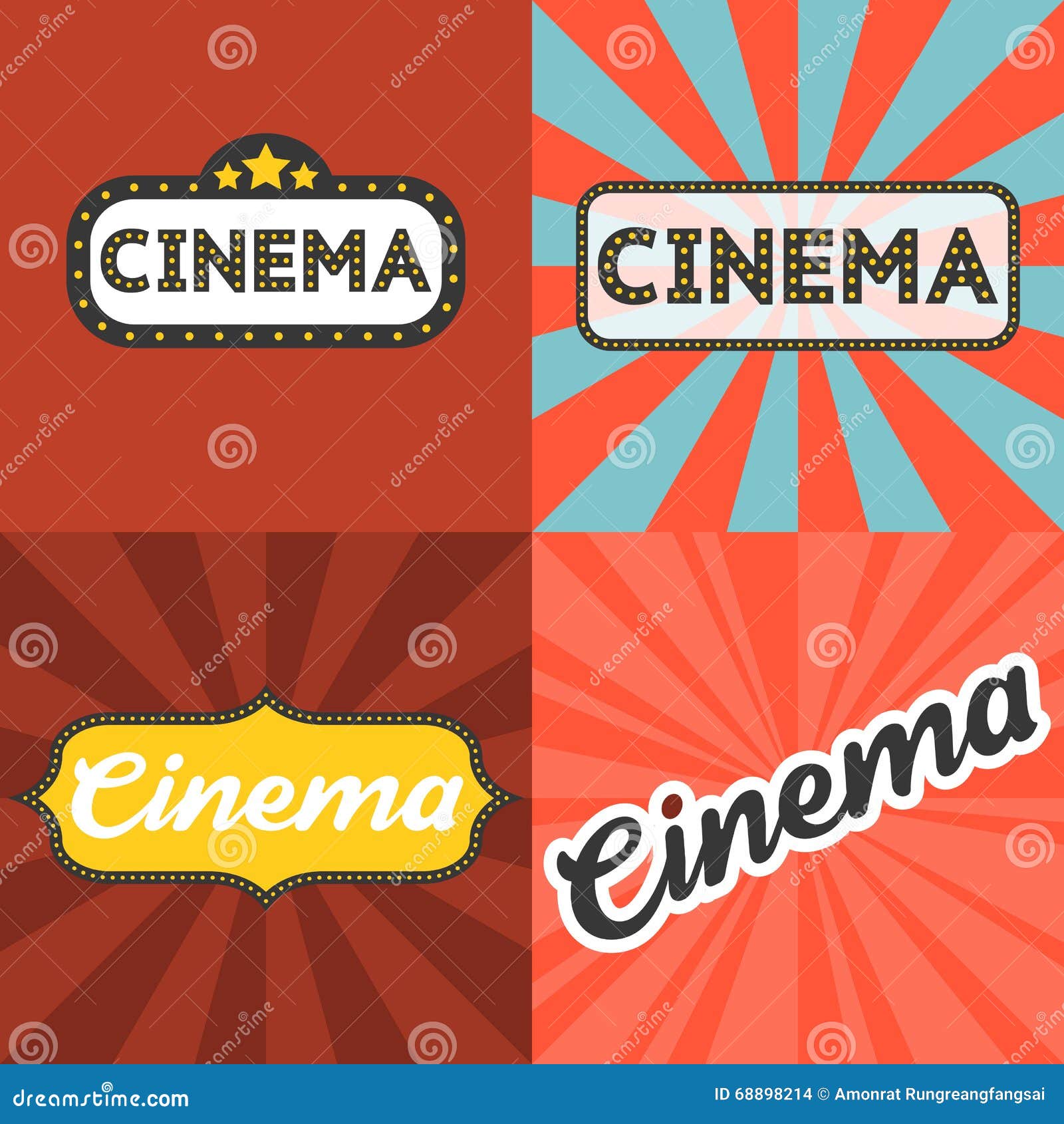 Cinema theme stock vector. Illustration of cinema, cardboard - 68898214