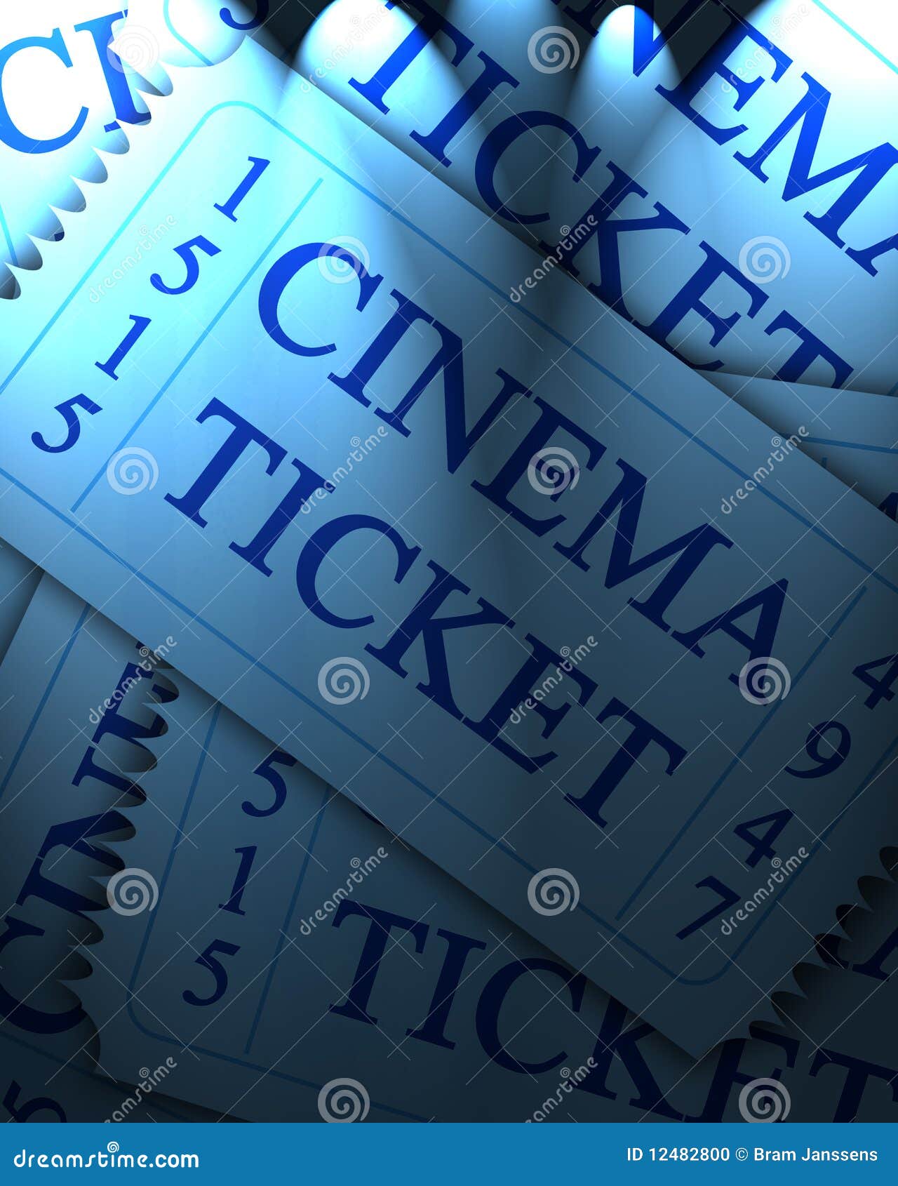 Cinema ticket stock illustration. Illustration of collection - 12482800