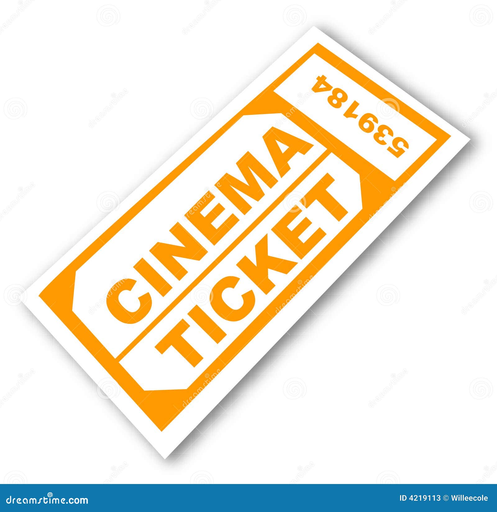 Cinema ticket stock vector. Illustration of action, show - 4219113