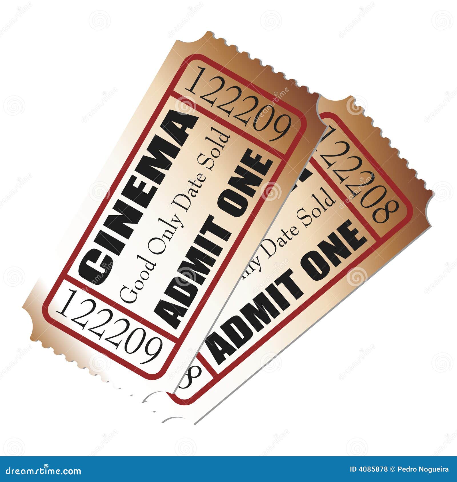Cinema tickets stock vector. Illustration of purchase - 4085878