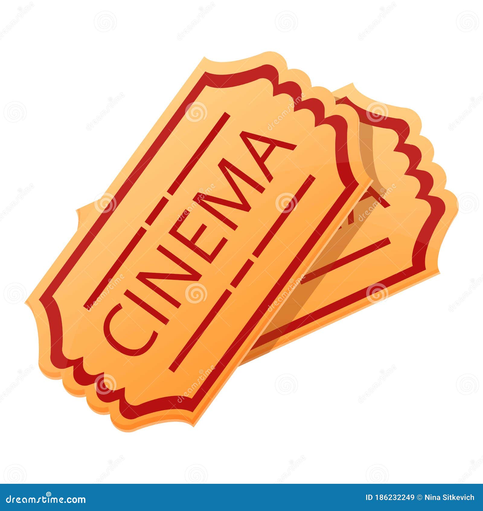 Cartoon Movie Ticket