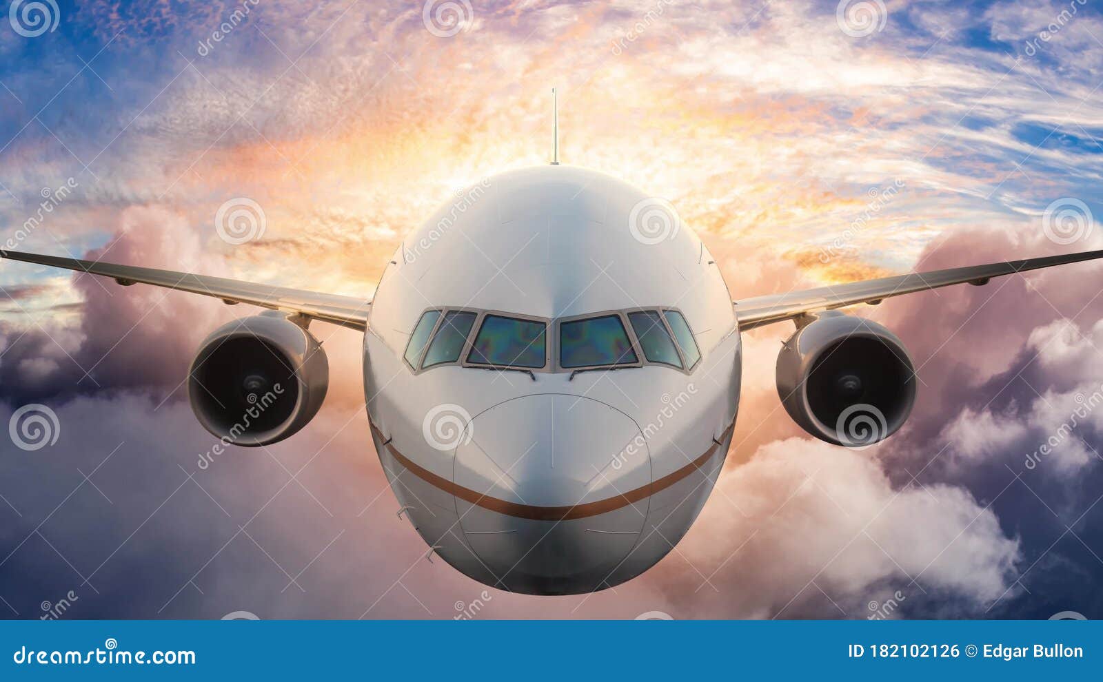 Cinemagraph Continuous Loop Animation of Airplane Flying Stock Footage ...