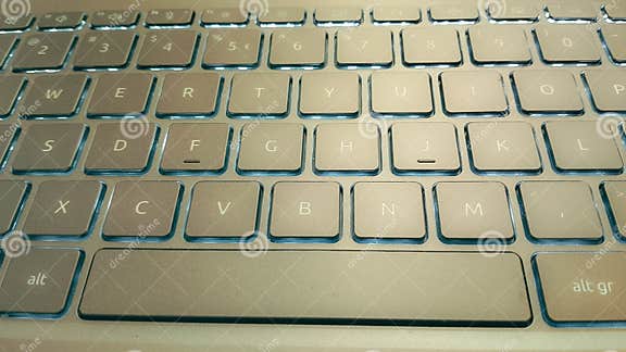 Cinematic Close Up Computer Keyboard Stock Image - Image of technology ...