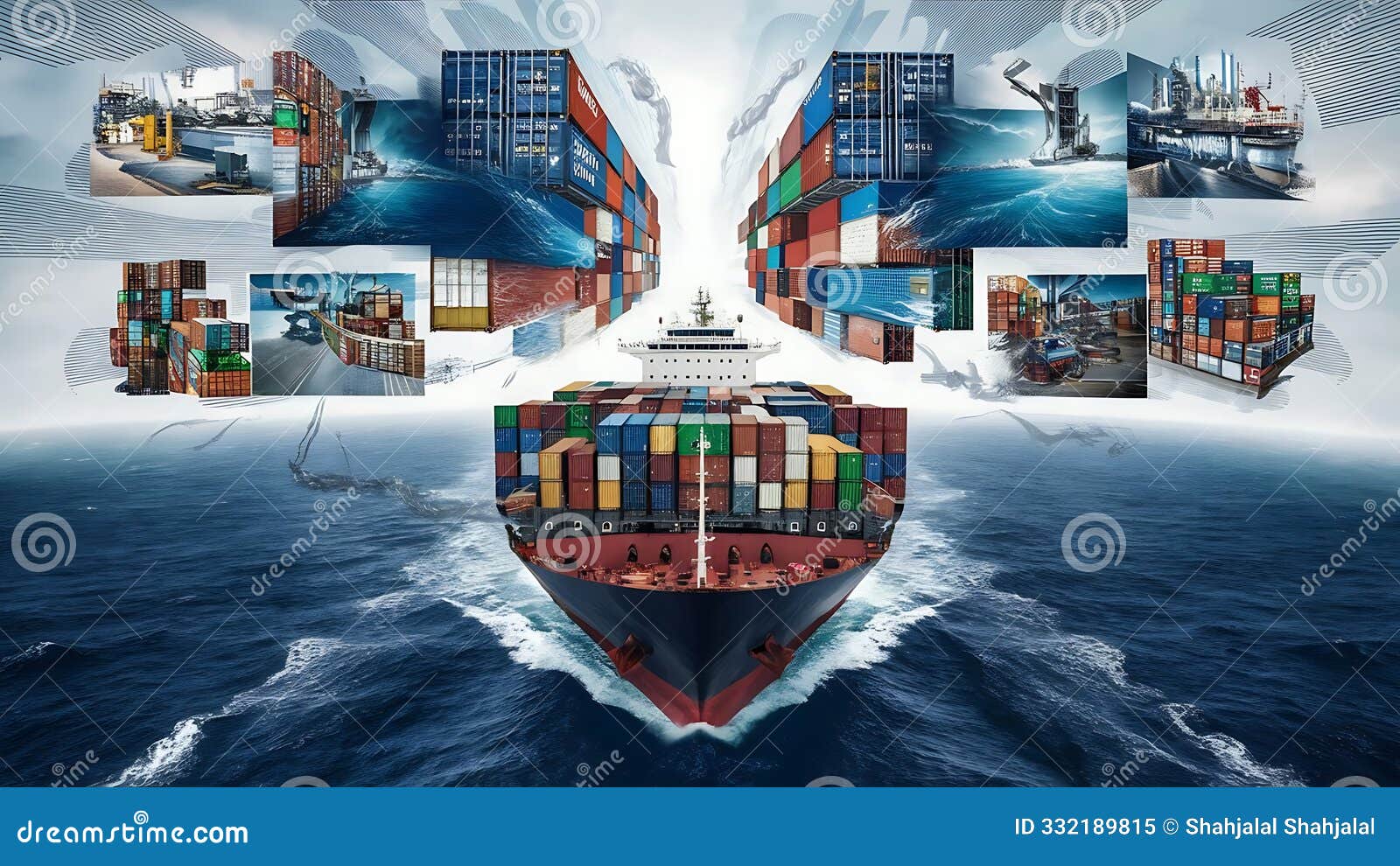 Global Business Logistics: Cinematic Freight Ship and Cargo Transport ...