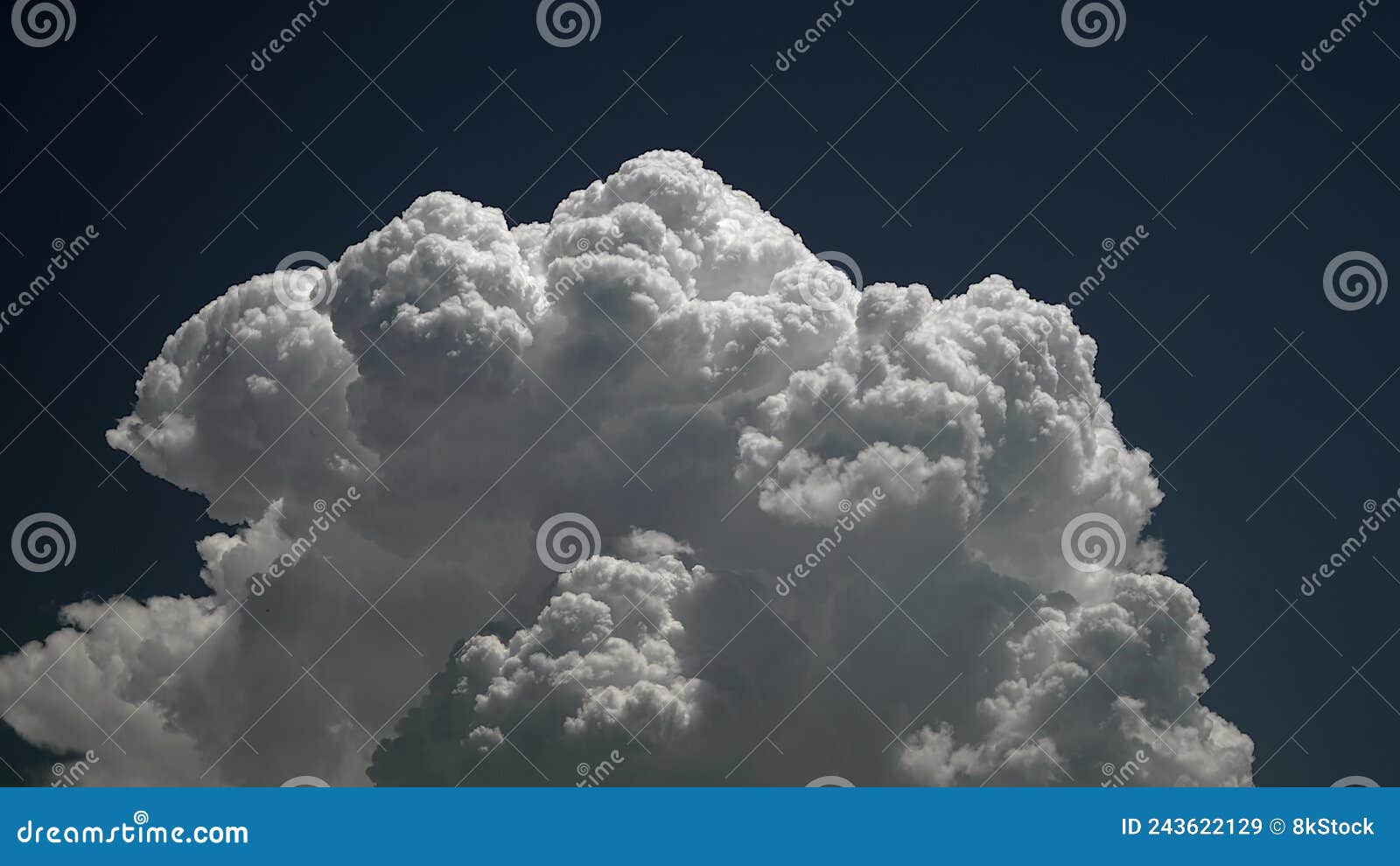 8K White Cloud Exploding in Blue Sky Stock Video - Video of clouds ...