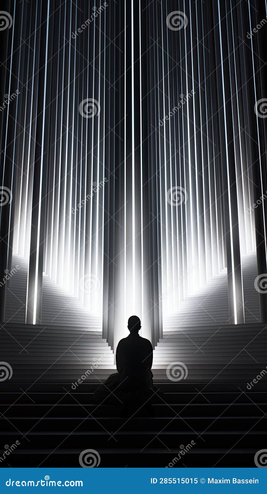 Cinematic Minimalist Interior Design in a Negative Space. Generated by ...