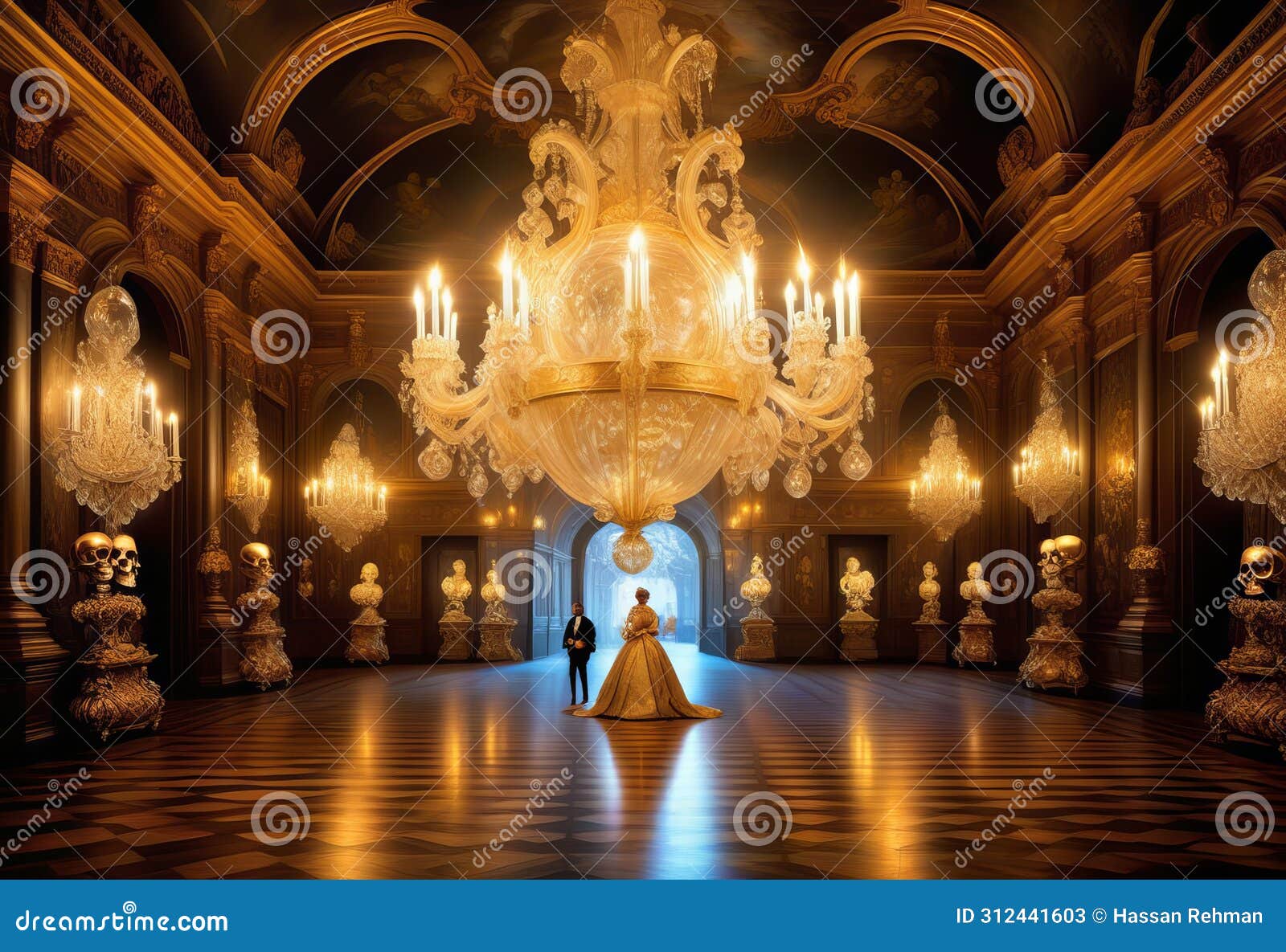 A Cinematic Portrait of Excess and Wealth Stock Illustration ...