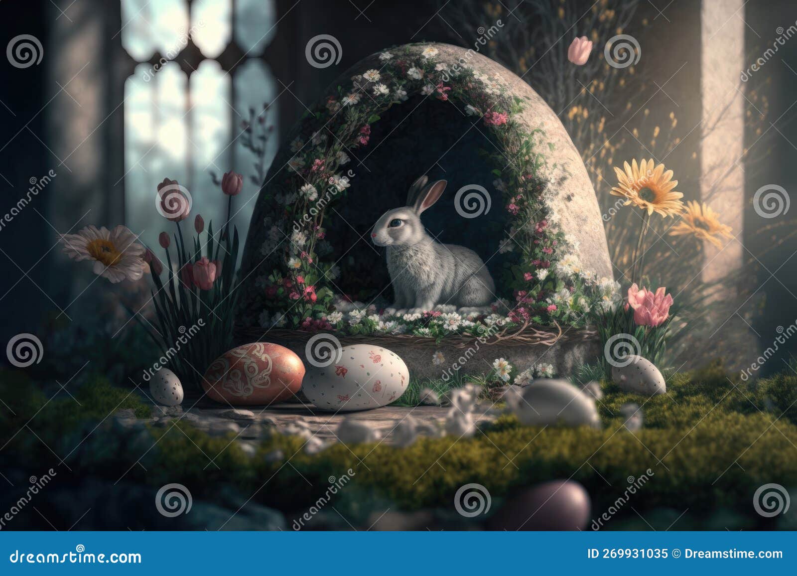 Cinematic Christian Cyberpunk Web Panoramic Banner With Glowing Cross ...