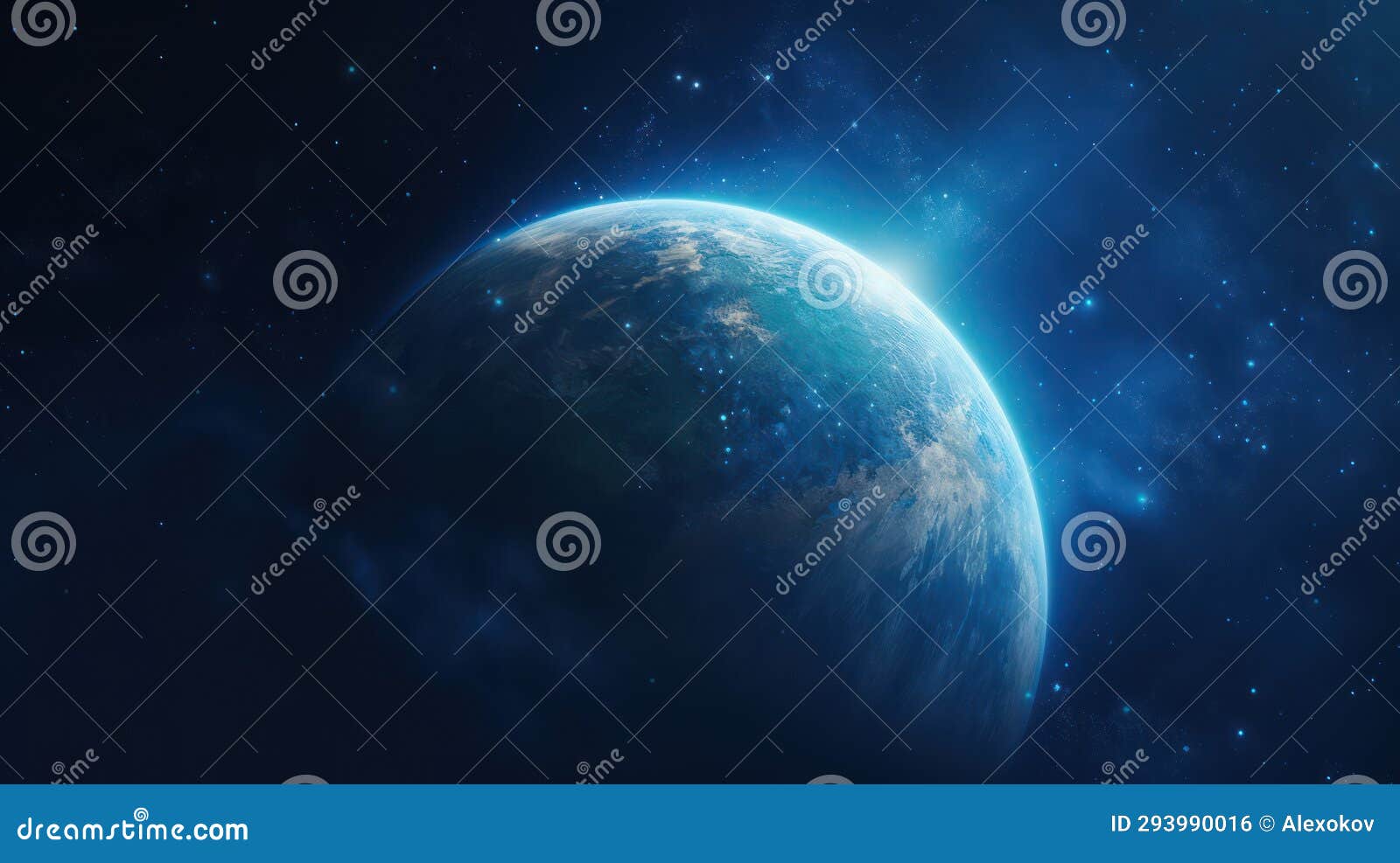 Cinematic Scene of Earth Globe on Starry Space Background AI Generated ...