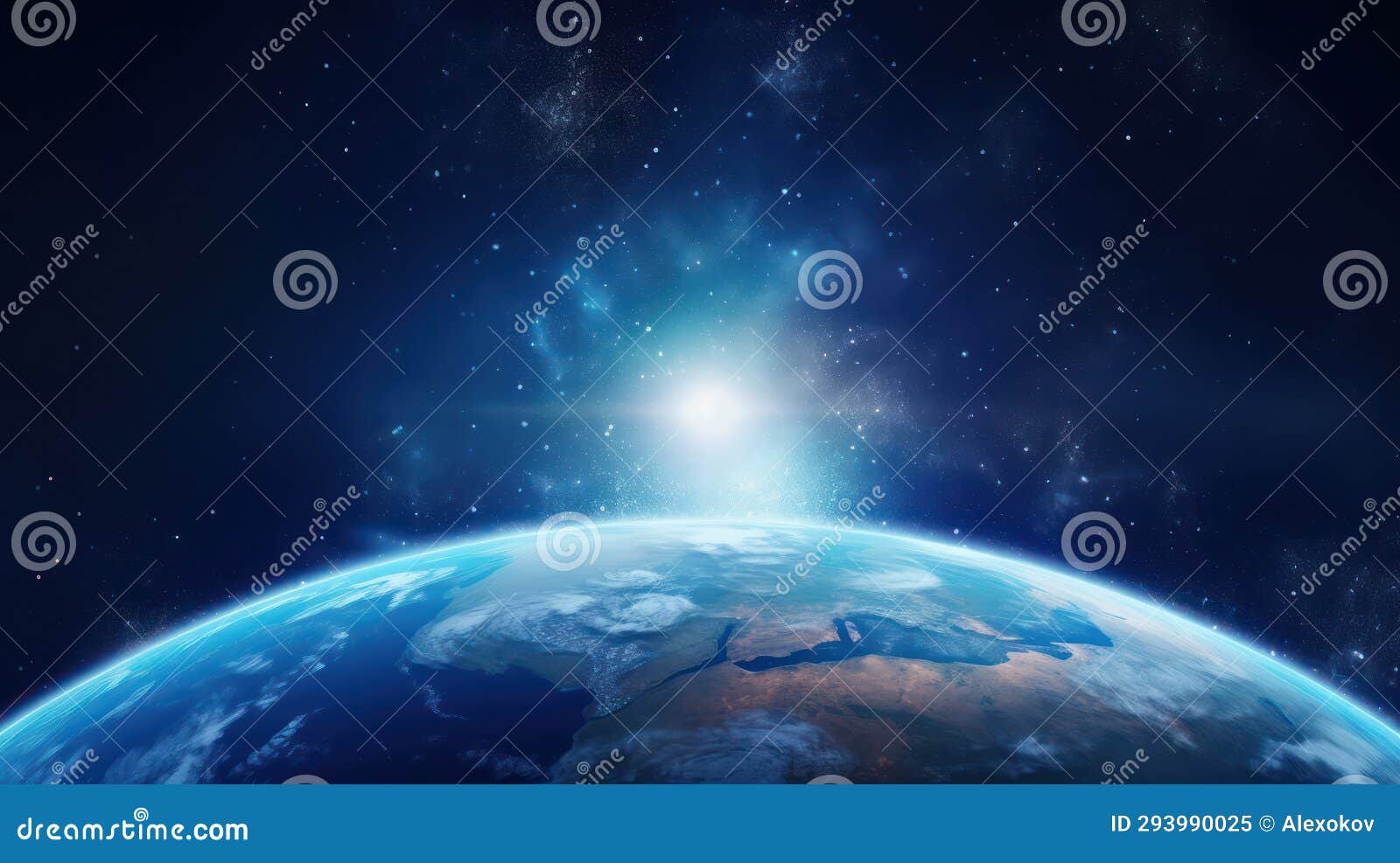 Cinematic Scene of Earth Globe on Starry Space Background AI Generated ...