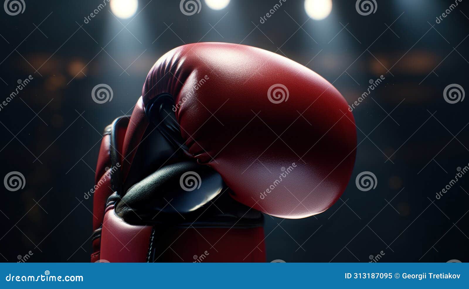 Cinematic Shot of Boxing Gloves in Dim Lighting Stock Illustration ...