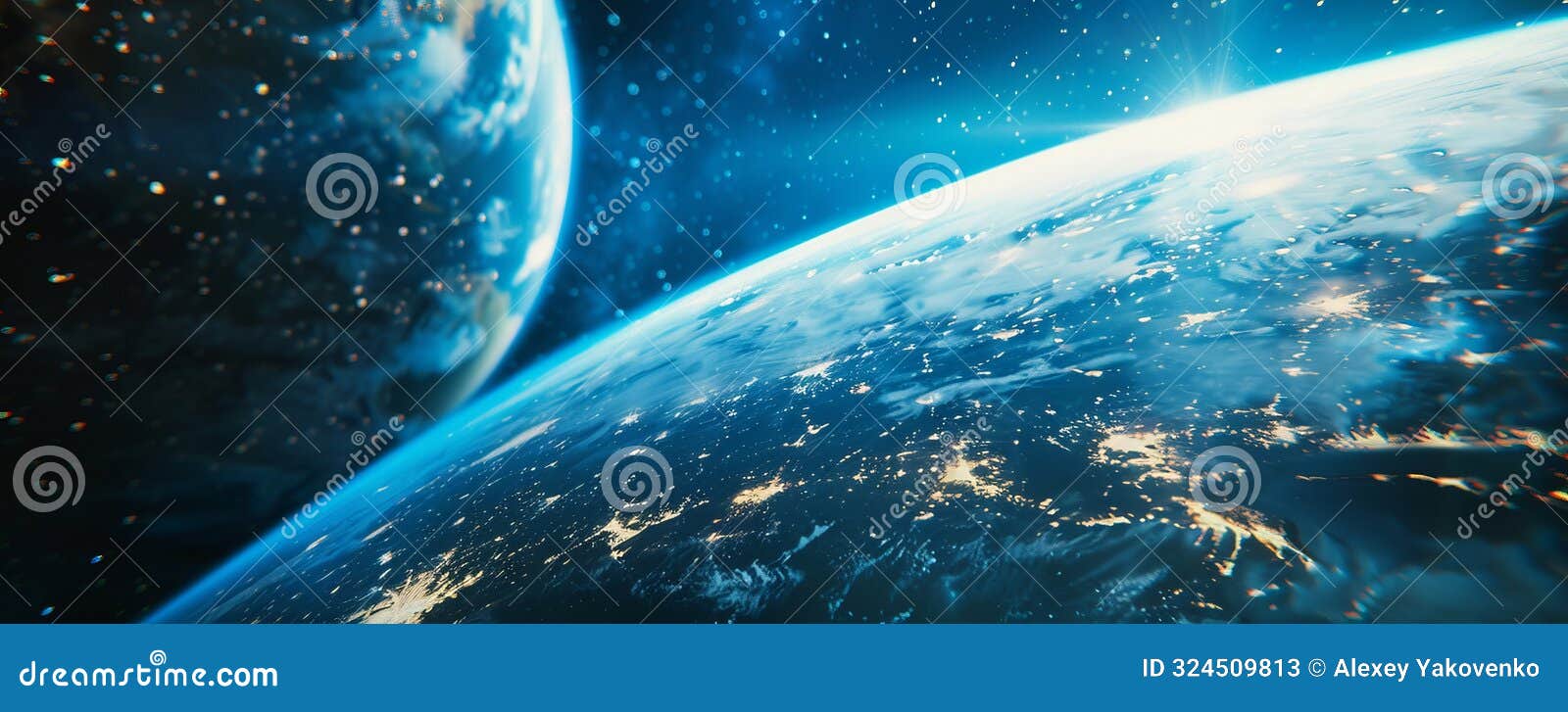 Cinematic Shot Of Planet Earth Globe Clouds And Space Background ...