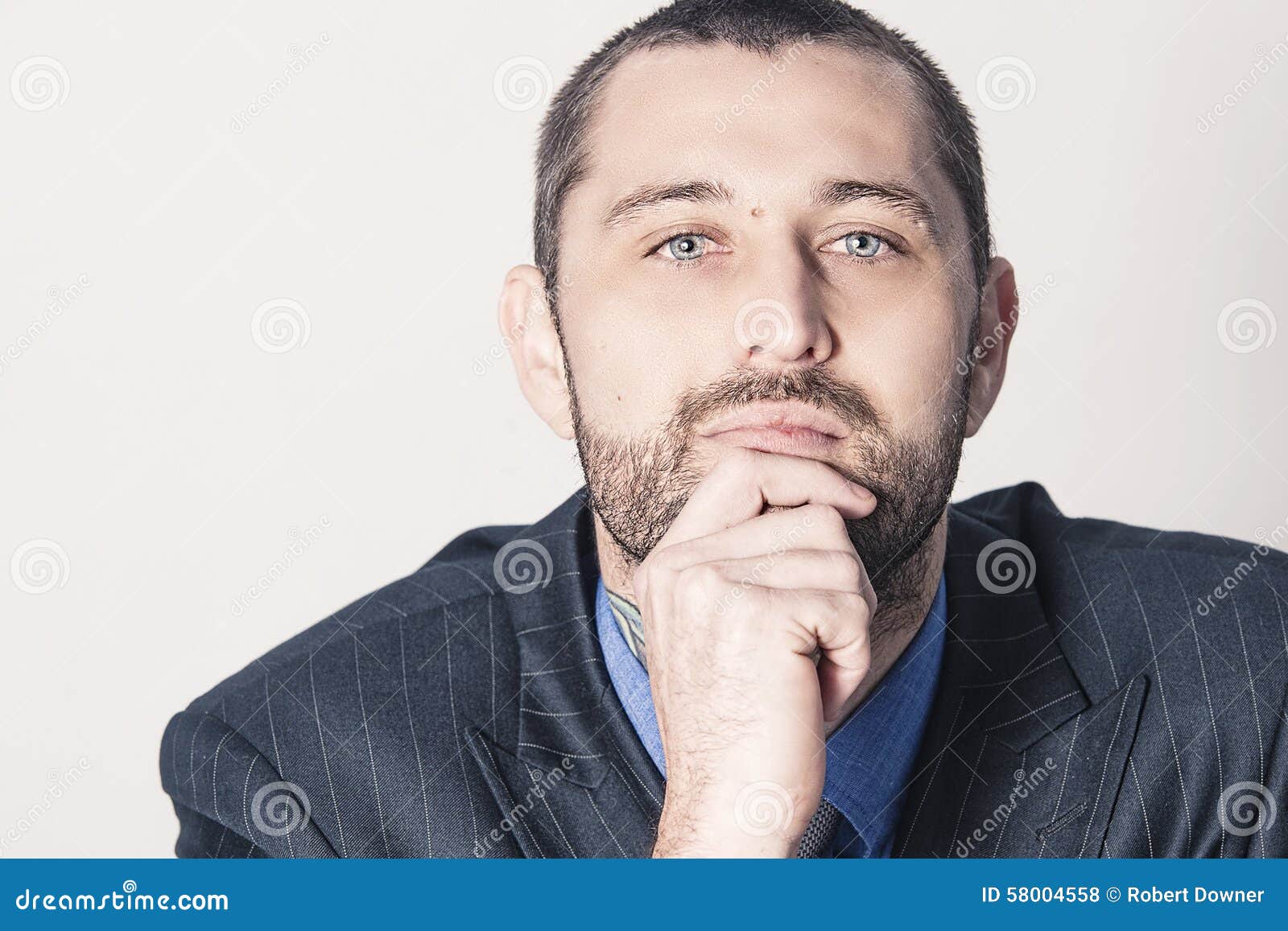 Cinematic Style Studio Portrait of a Man Stock Photo - Image of studio ...