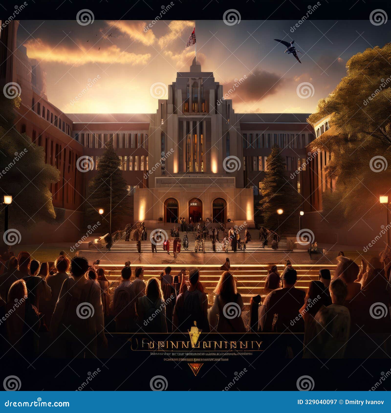 Cinematic University a Movie Poster Style Representation of a U Stock ...