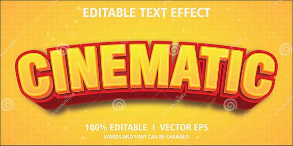 Cinematic Vector Text Effect with Modern Style Design Stock Vector ...