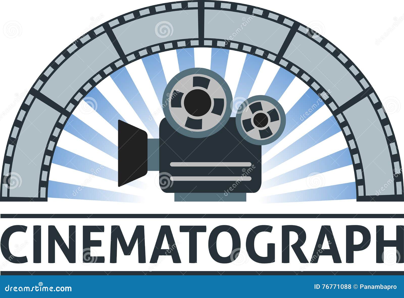 Cinematograph stock vector. Illustration of icon, camcorder - 76771088
