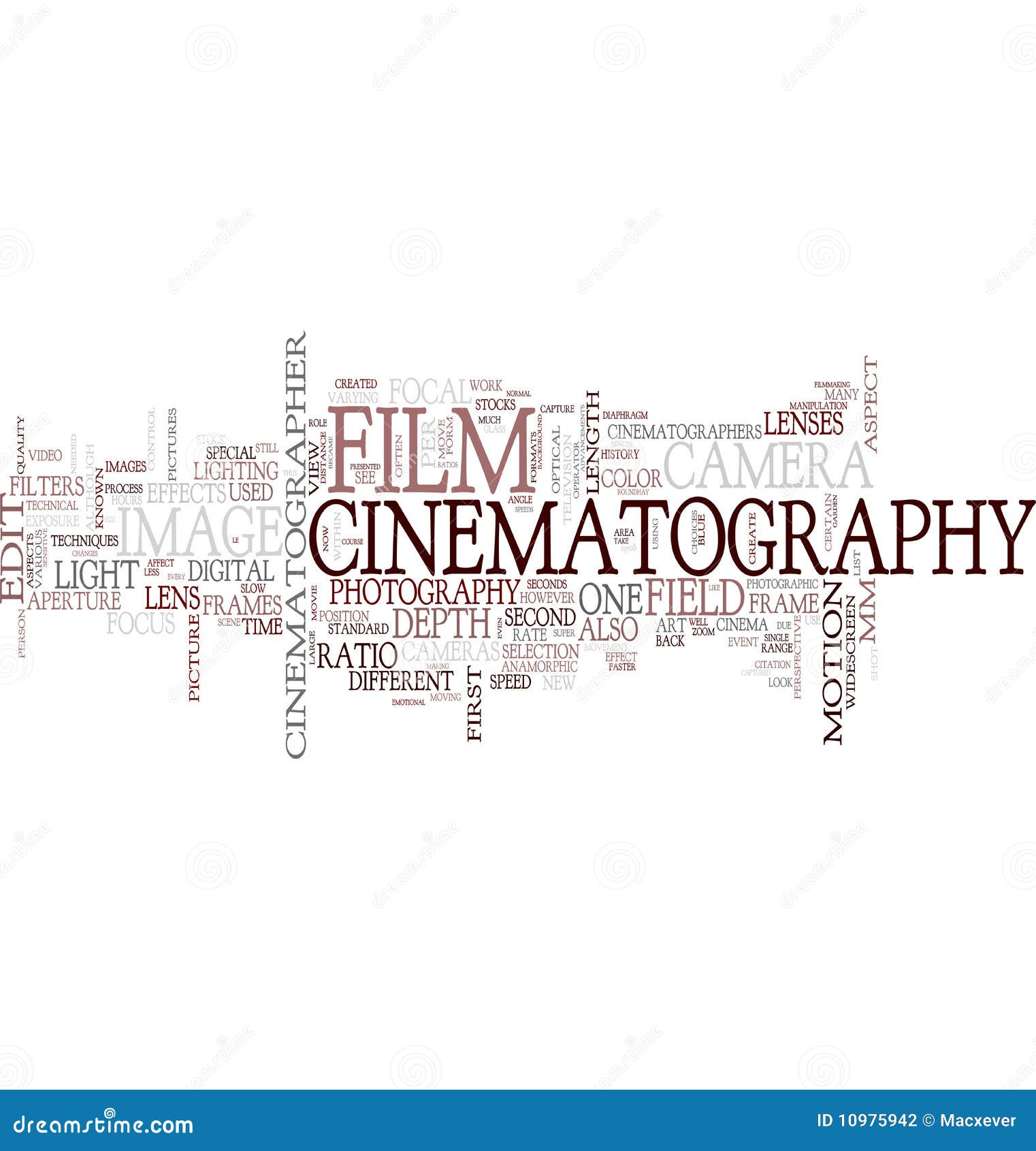 Cinematography stock illustration. Illustration of reflection - 10975942