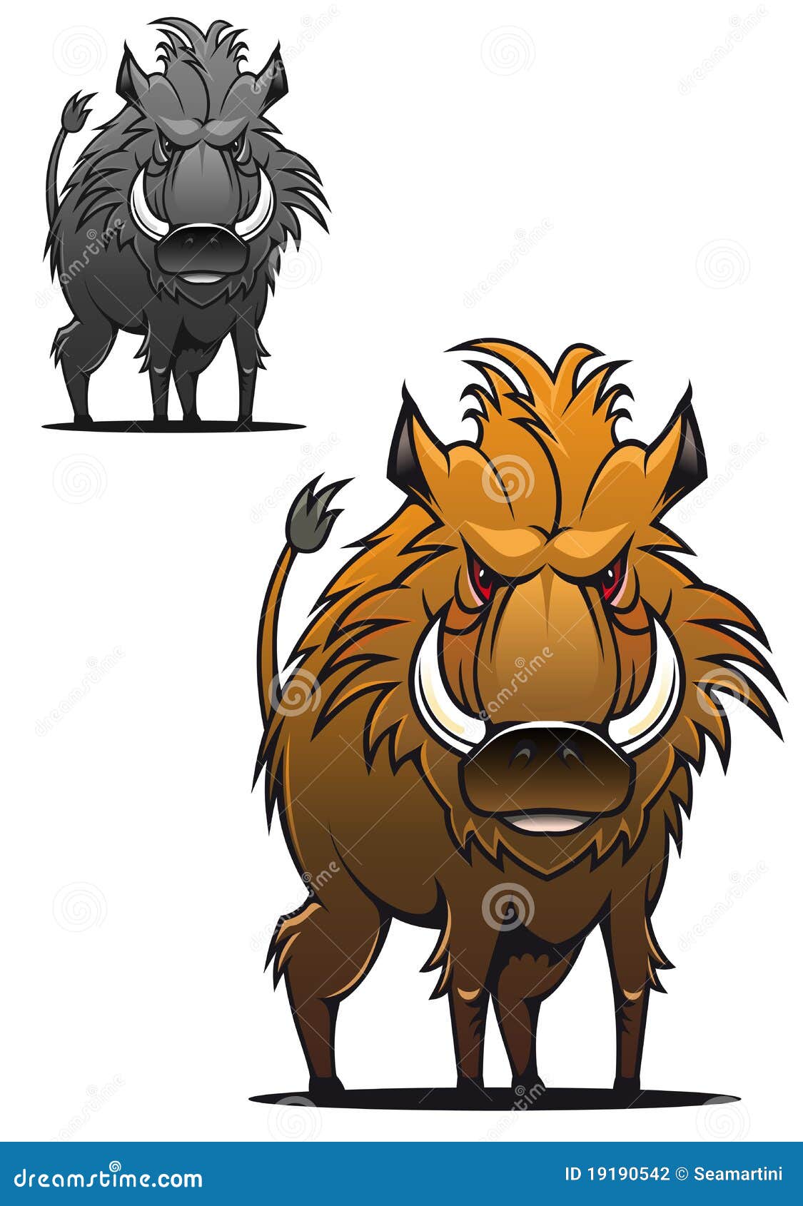 Cinghiale illustrazione vettoriale. Illustrazione di setola - 19190542