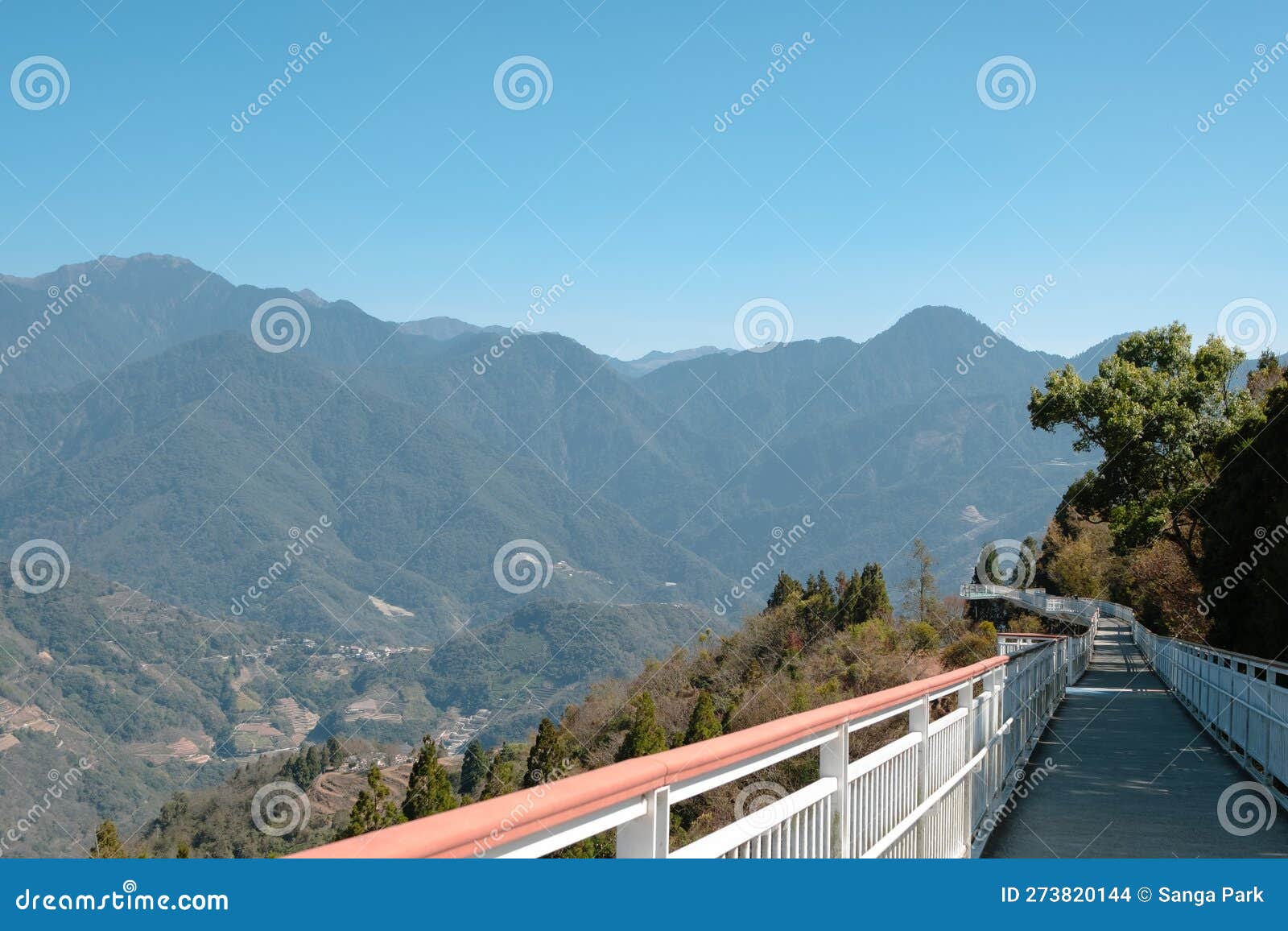 Cingjing Skywalk Mountain View in Nantou County, Taiwan Stock Photo ...