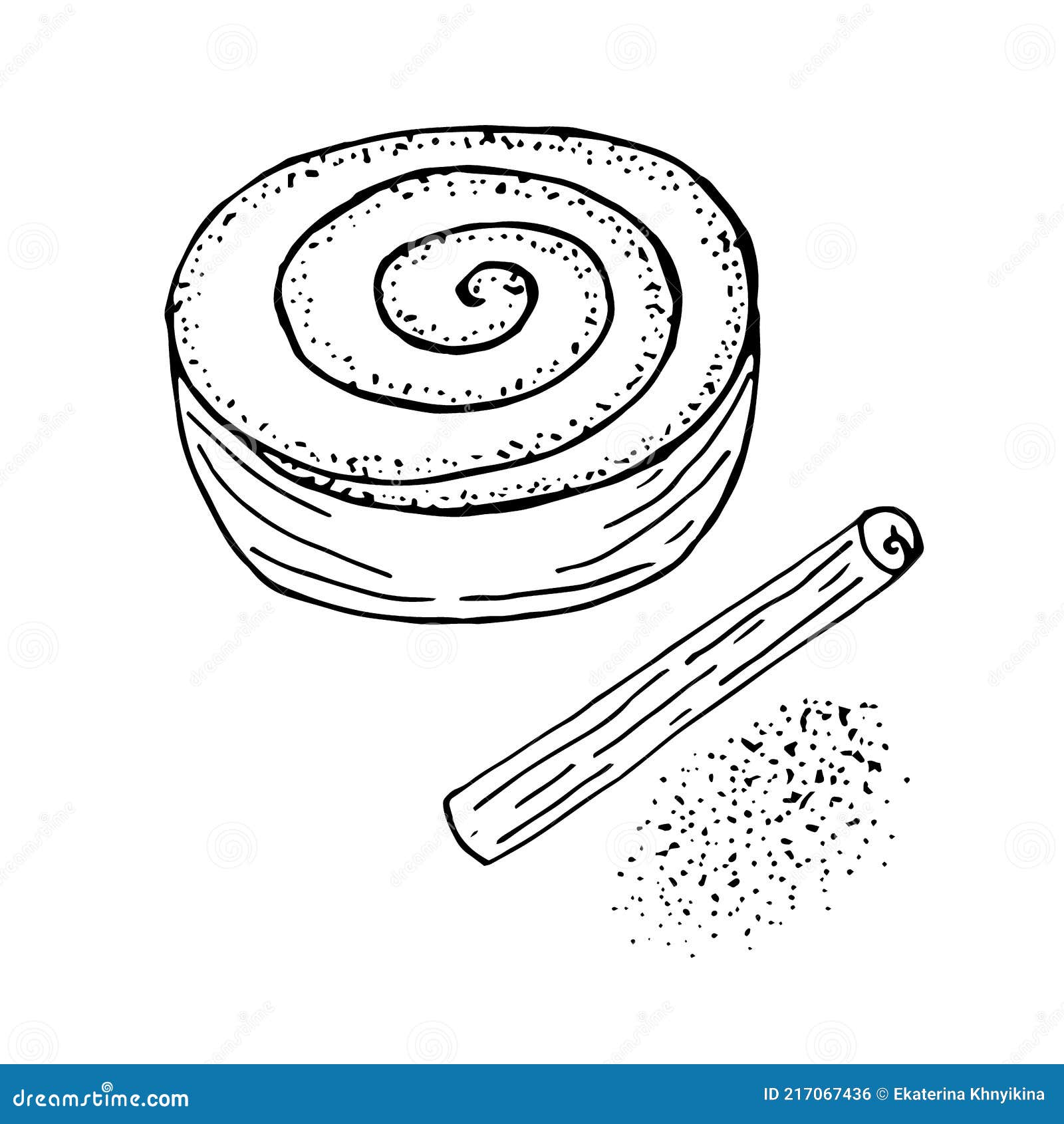 Cinnabon Doodle Coloring Book With Vector Illustration For Kids ...