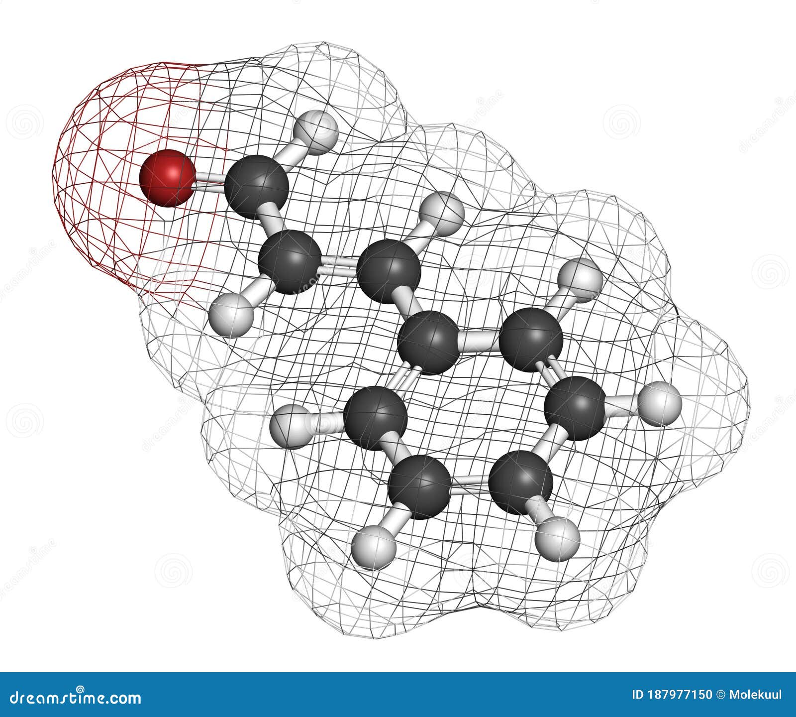 Cinnamaldehyde Cinnamic Aldehyde Cinnamon Flavor Molecule. 3D Rendering ...