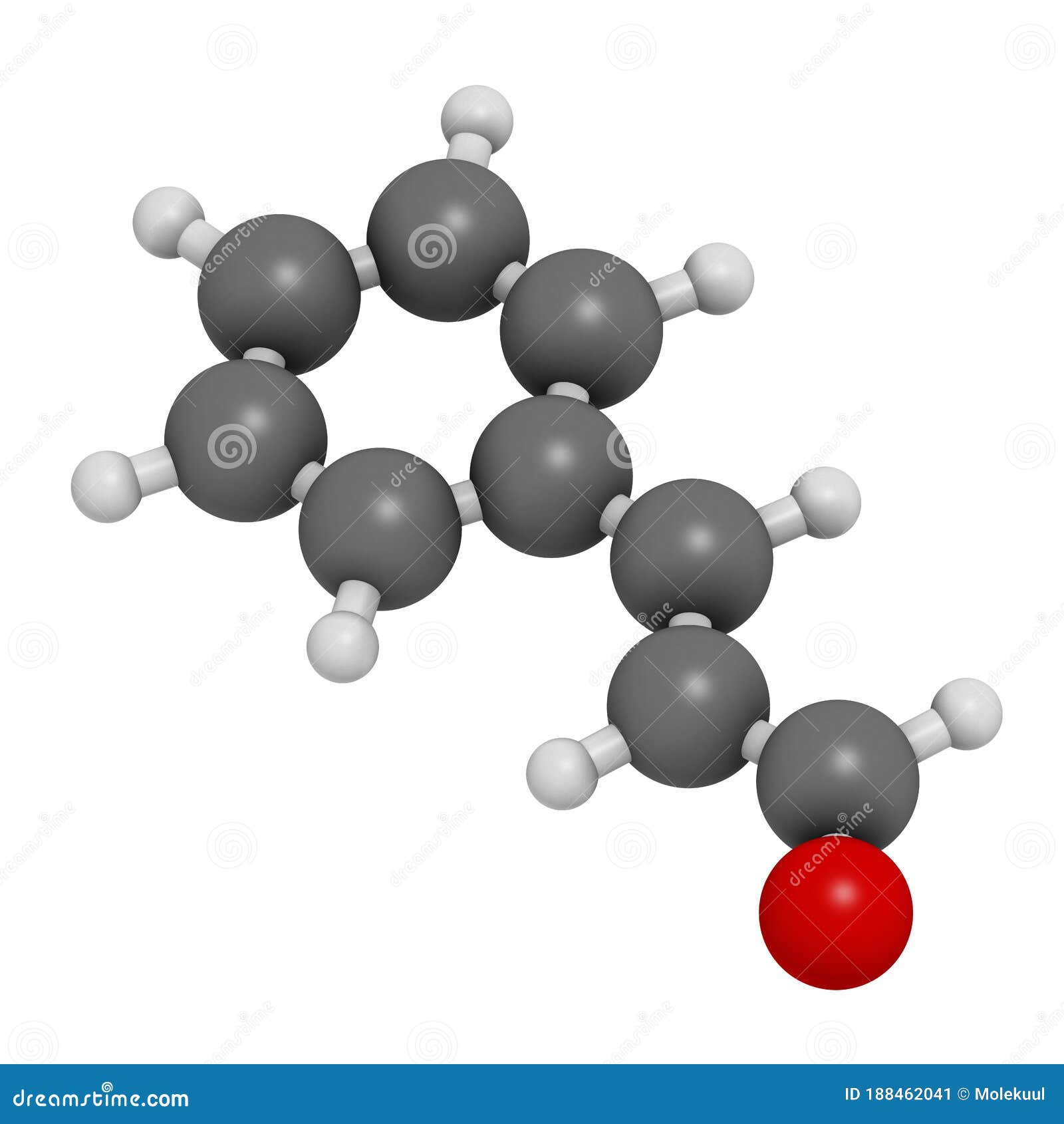 Cinnamaldehyde (cinnamic Aldehyde) Cinnamon Flavor Molecule. 3D ...