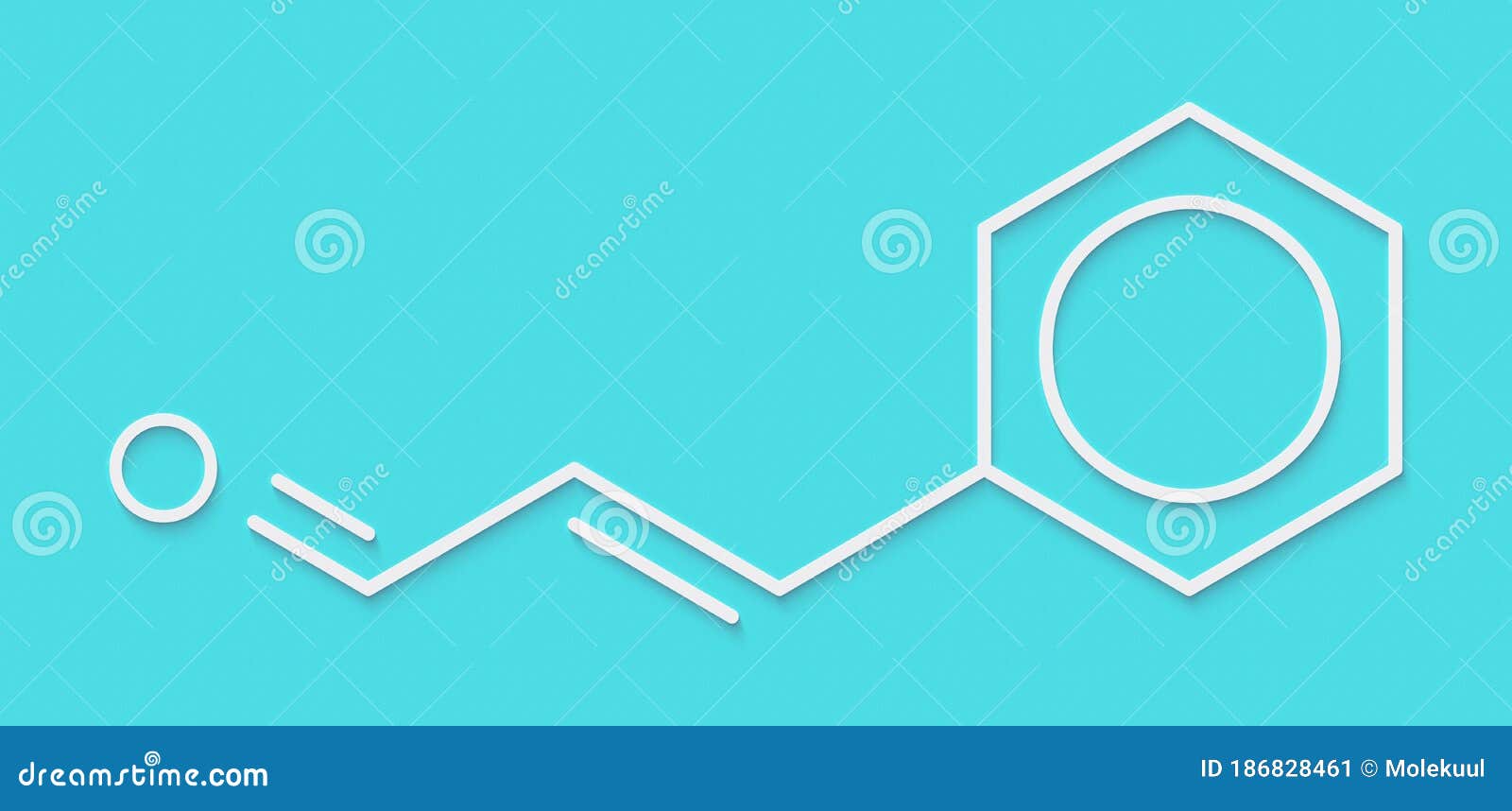 Cinnamaldehyde Cinnamic Aldehyde Cinnamon Flavor Molecule. 3D Rendering ...