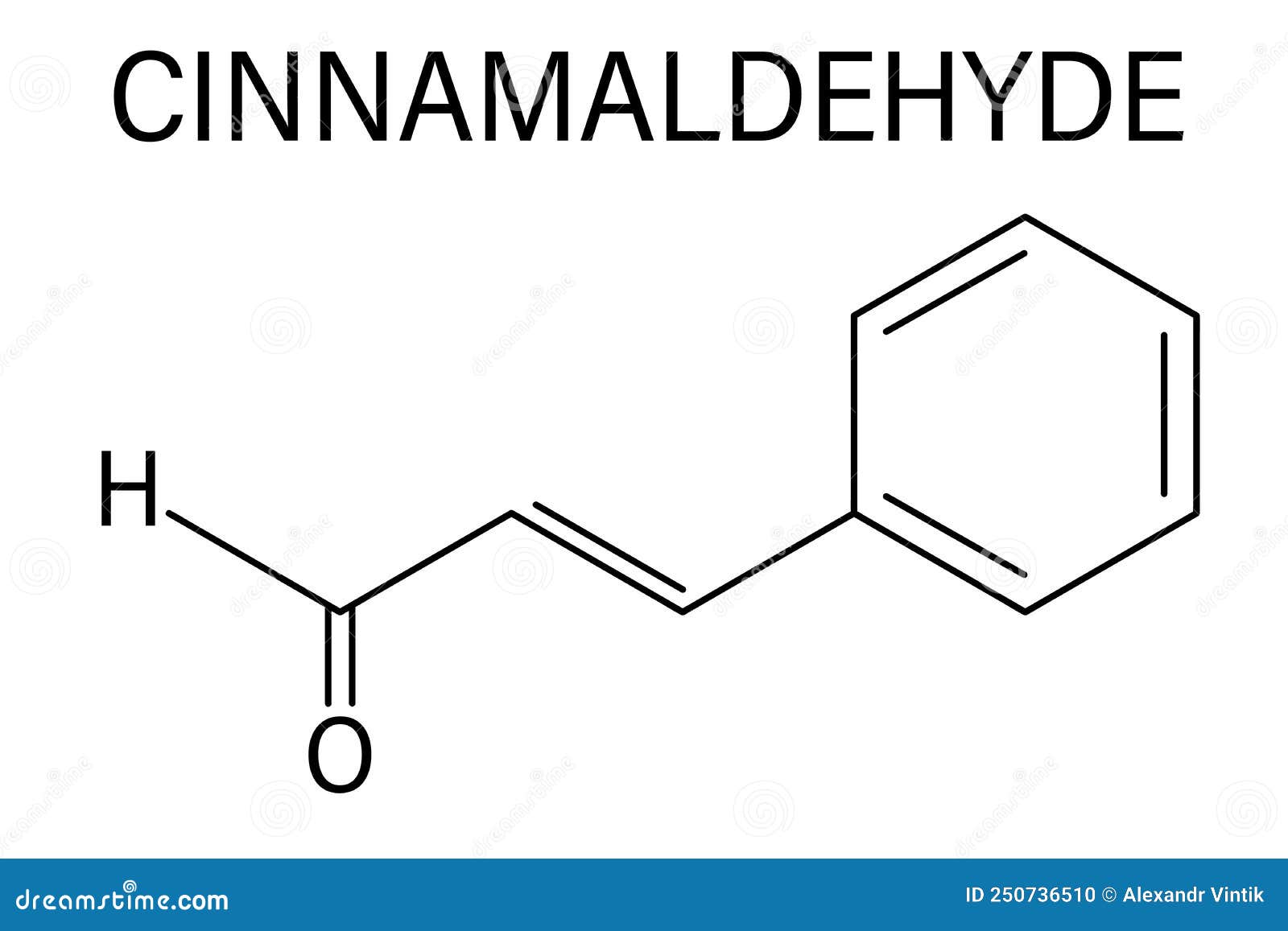 Cinnamaldehyde Cinnamic Aldehyde Cinnamon Flavor Molecule. 3D Rendering ...